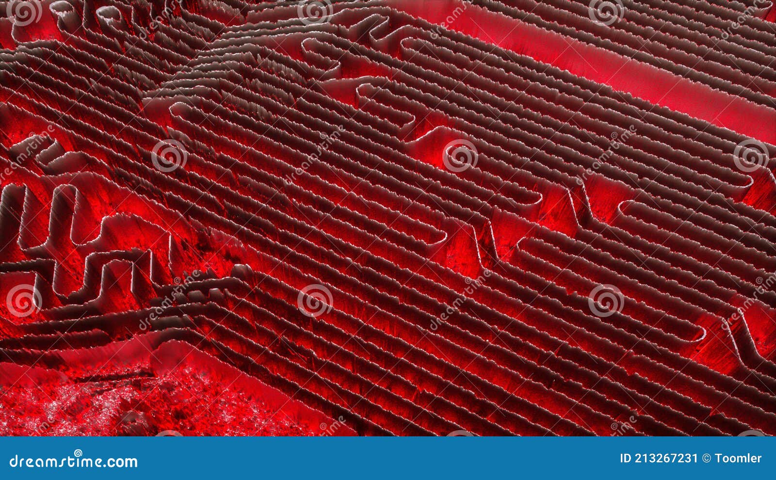 Glowing Red Abstract Background Part of Motherboard. 3d Render Stock ...