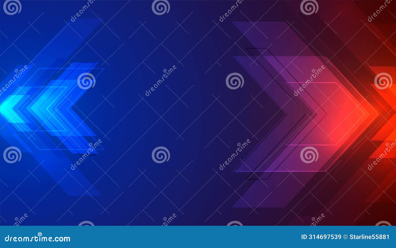 Glowing Red and Blue Arrow Background Design Stock Vector ...