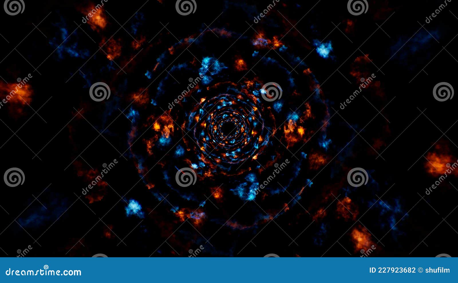 Rotating Blue and Red Fire Flake Particles Background Stock ...