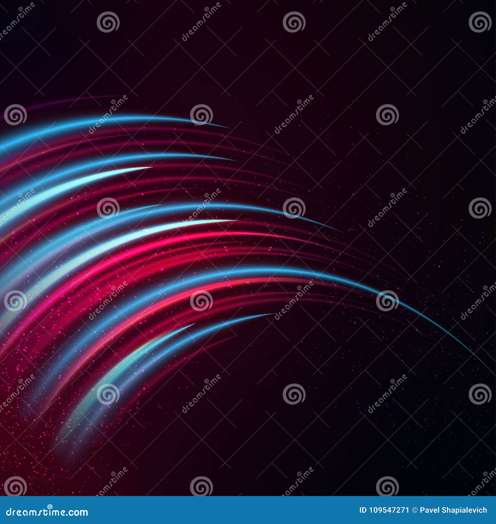 Glowing red and blue rays stock vector. Illustration of bright - 109547271