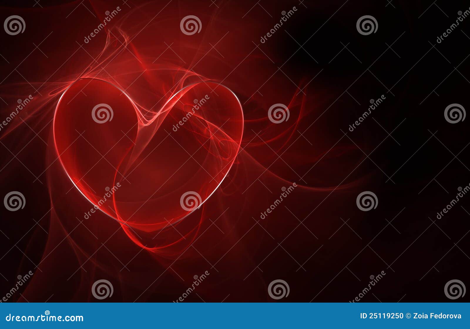 Glowing red heart stock illustration. Illustration of conceptual - 25119250