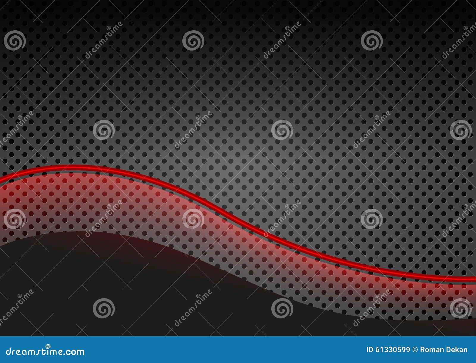Glowing Red Line Over Dotted Background Stock Vector - Illustration of ...