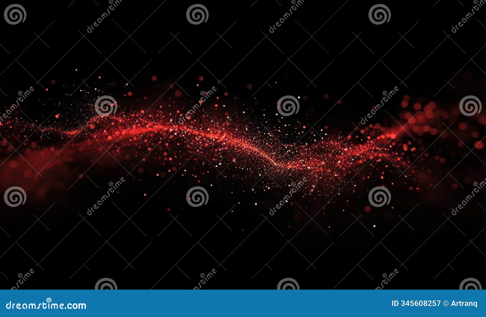 Abstract Red Particles on Black Background Stock Image - Image of swirl ...