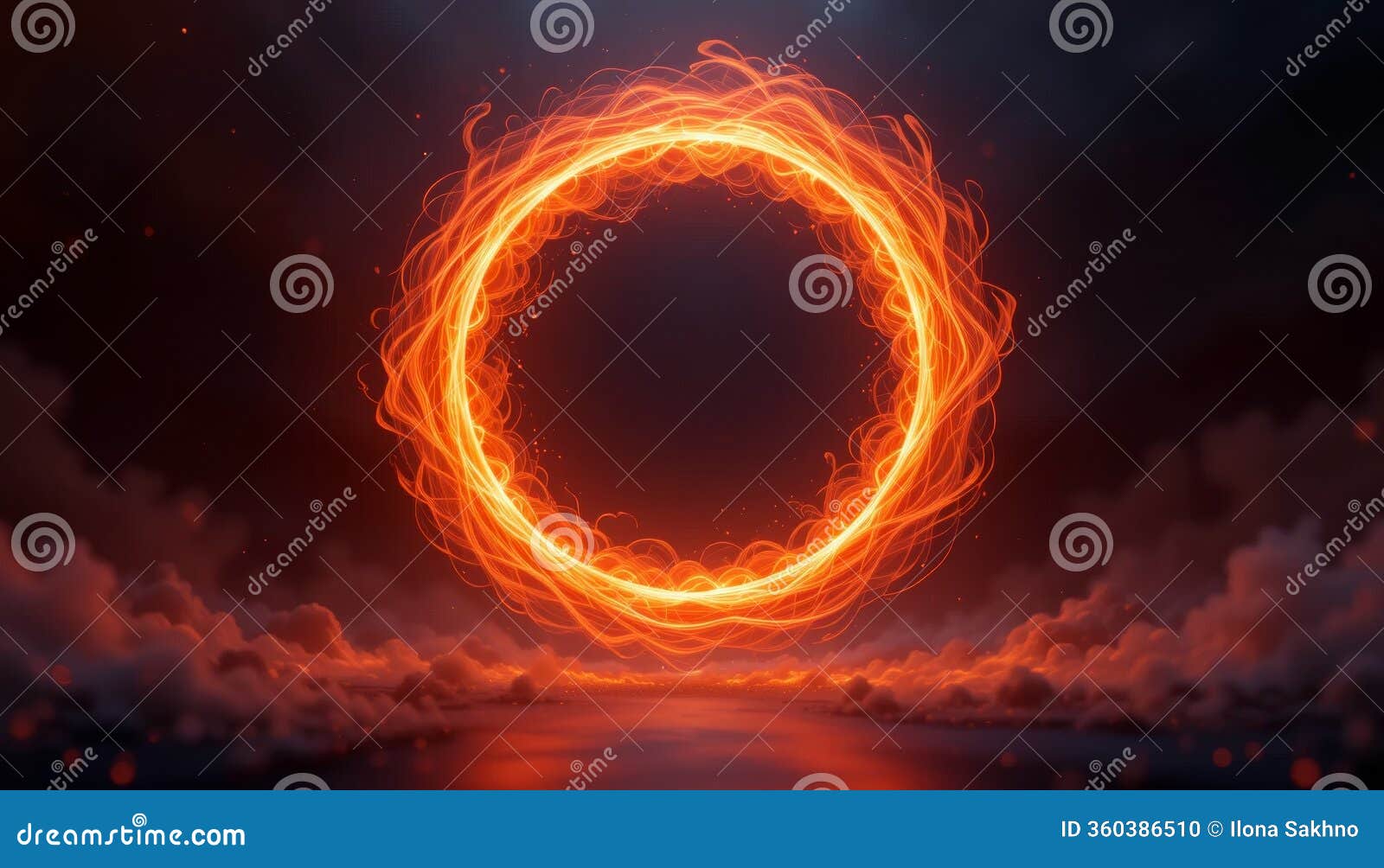 Glowing Red Solar Eclipse in a Dramatic Dark Sky Stock Photo - Image of ...