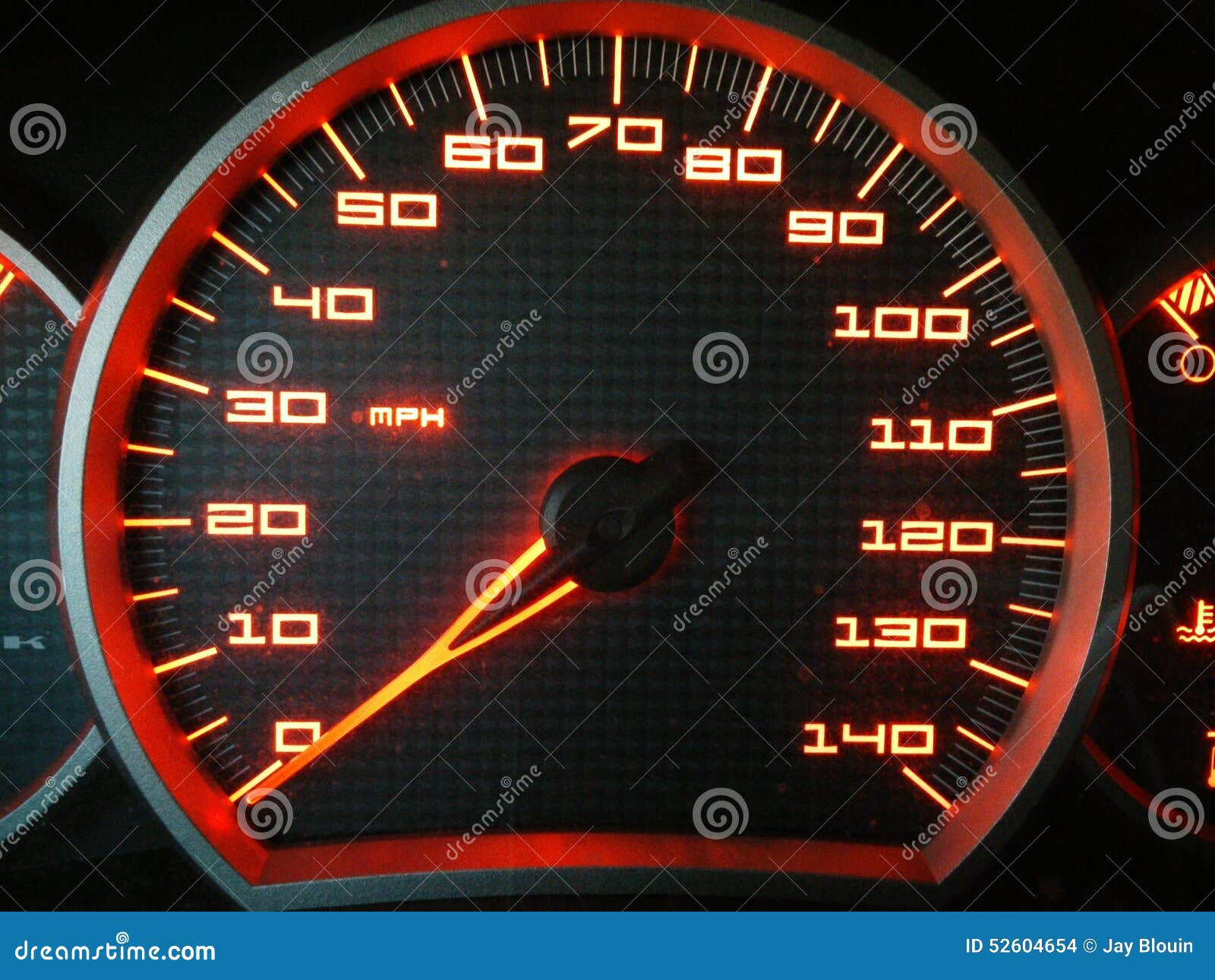 Glowing Red Speedometer stock photo. Image of speedometer - 52604654