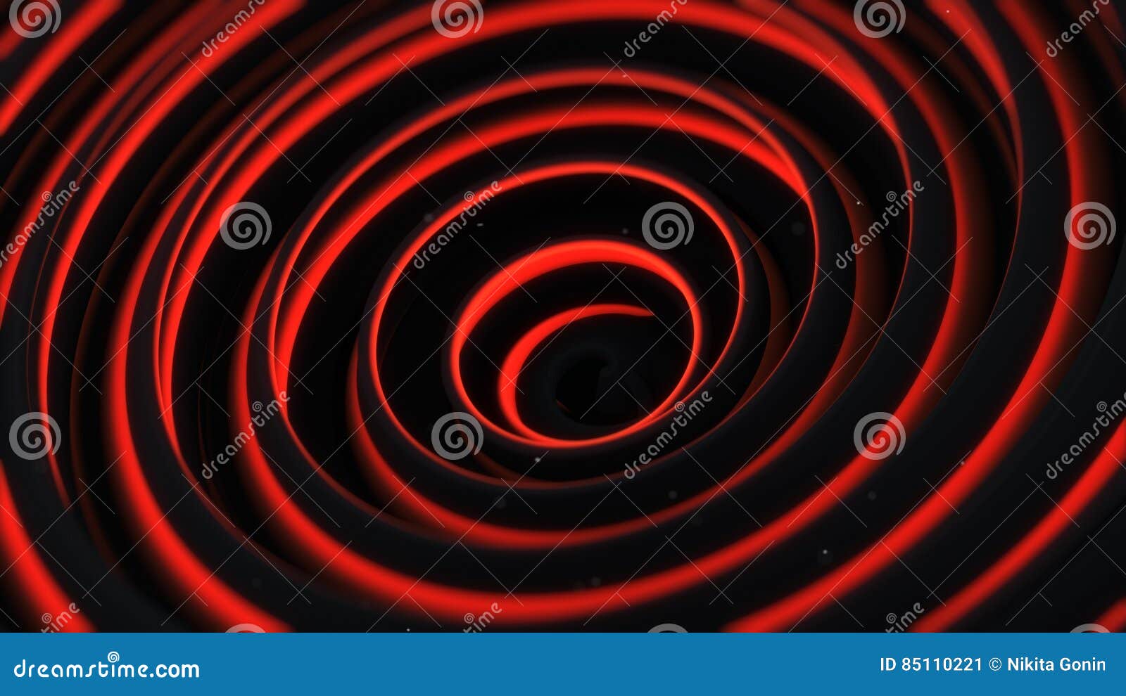 Glowing Red Spiral 3D Shape Stock Illustration - Illustration of ...