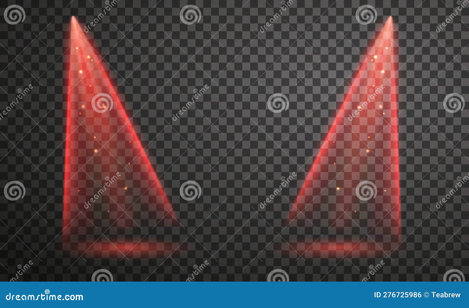 Glowing Red Stage Lights. Vector Illustration. Stock Vector ...