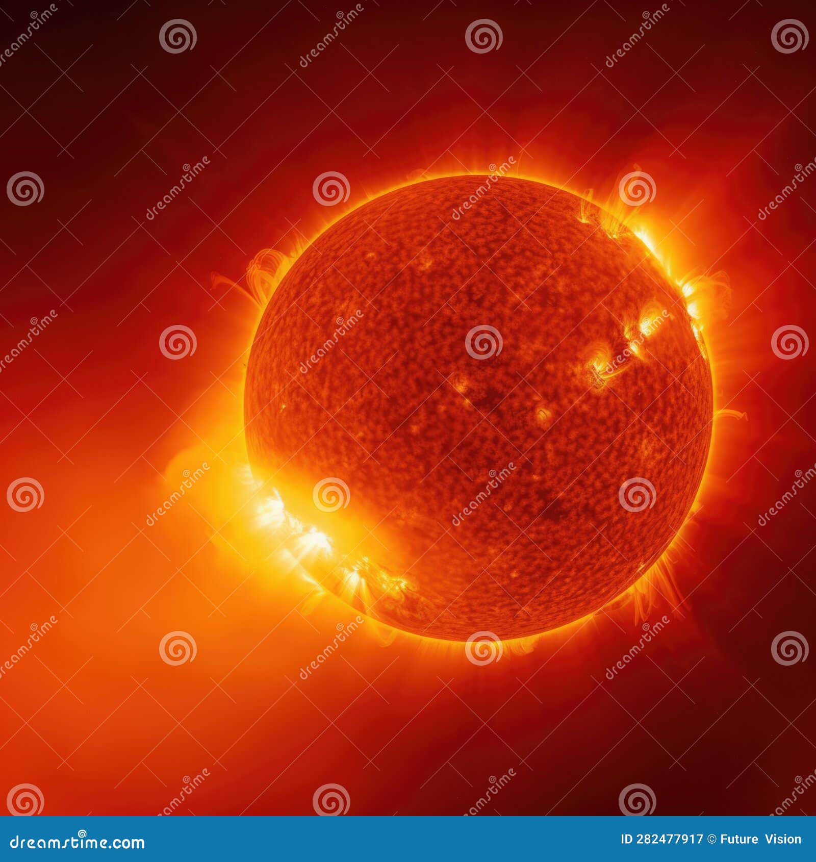 Glowing Red Sun with Light Trails on Black Background, Created Using ...