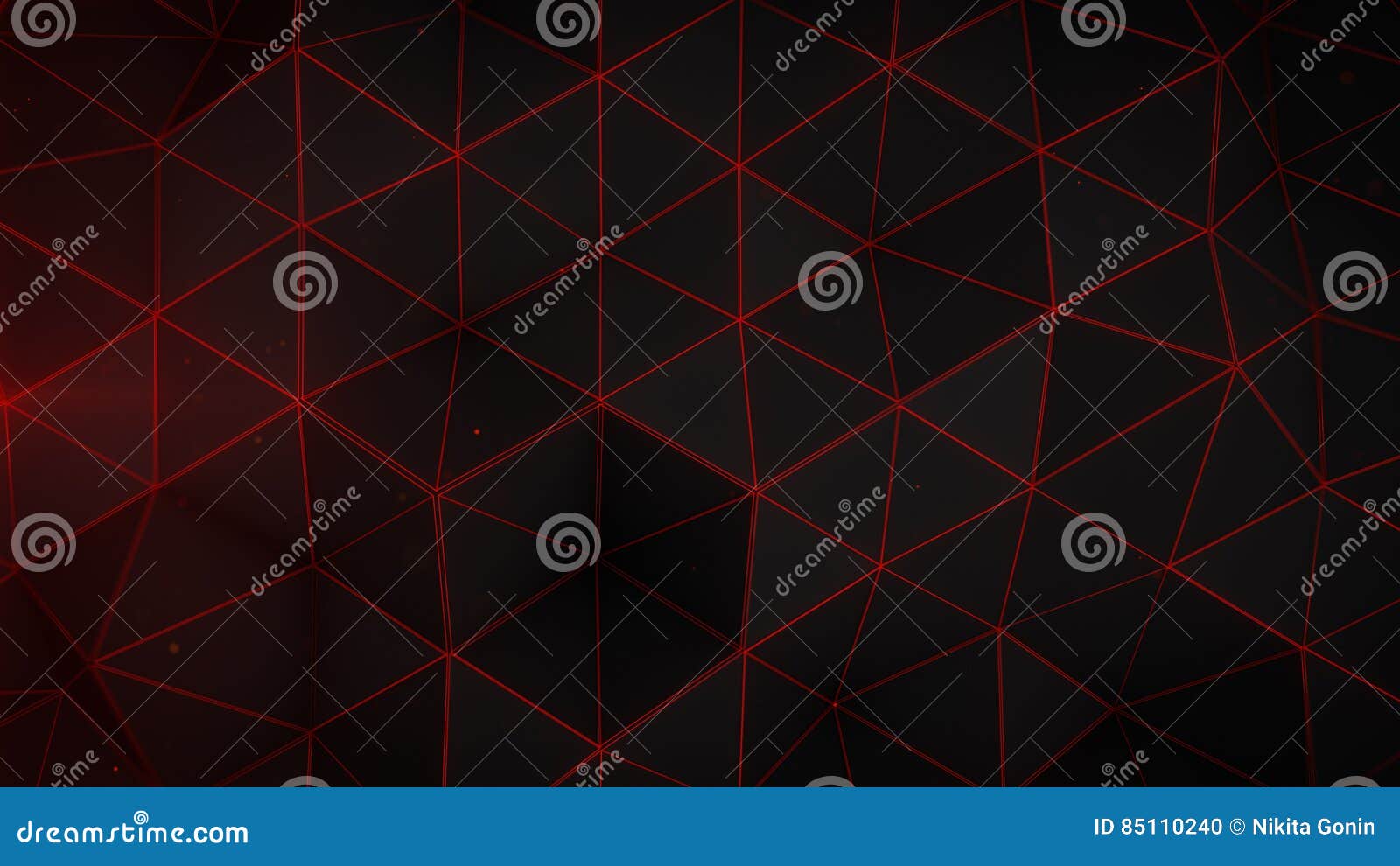 Glowing Red Triangle Polygons Background Stock Illustration ...
