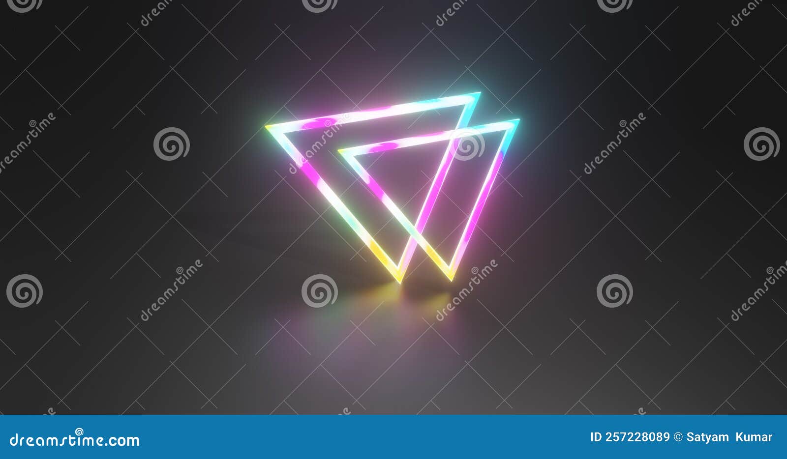 Glowing Rgb Triangular Light Image with Glow Stock Illustration ...