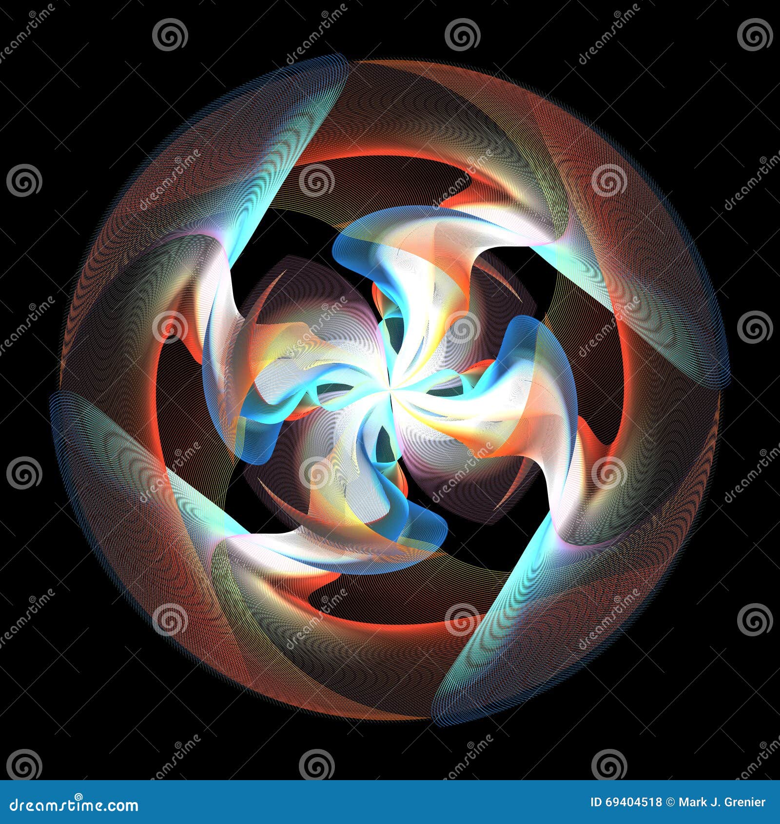 Glowing Ribbons Pattern stock illustration. Illustration of colorful ...