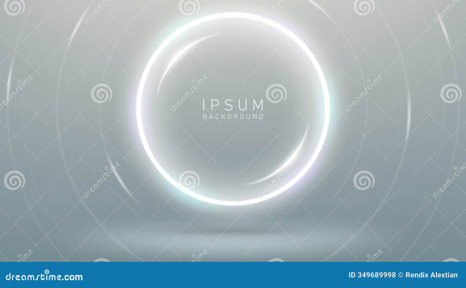 Glowing Round Magic Light, Elegant White Circle Frame, Vector ...