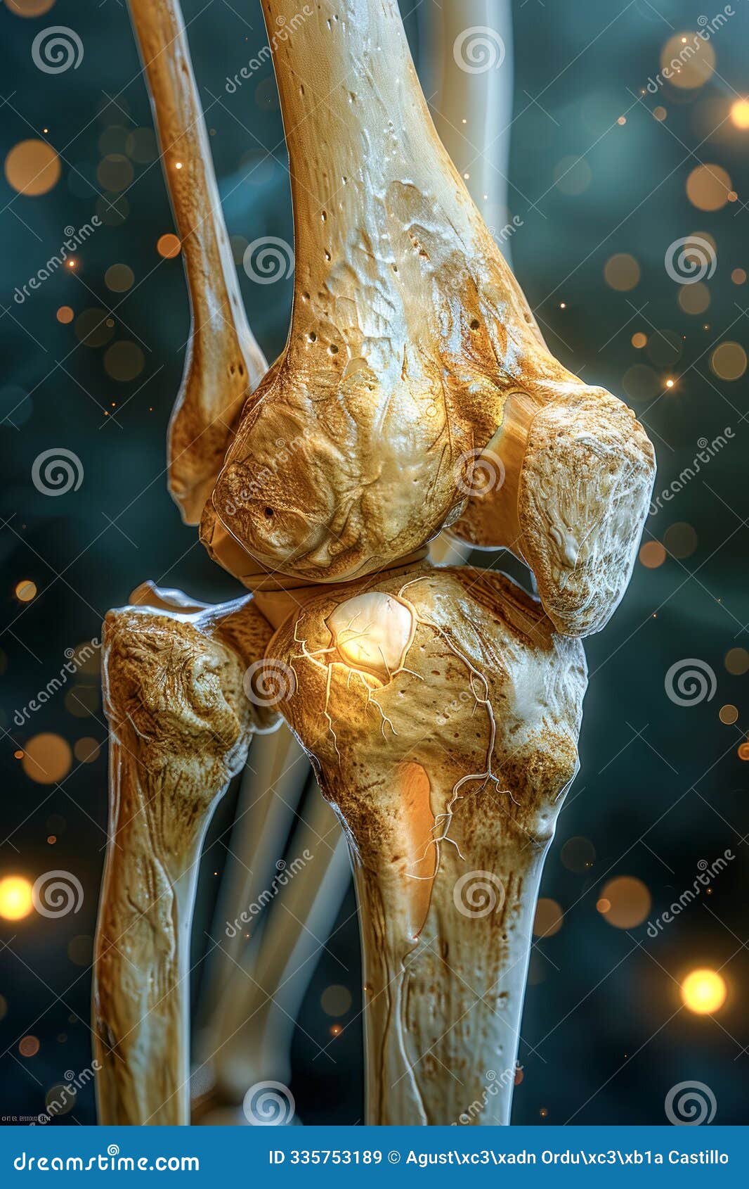 Glowing Sci-Fi Mechanical Bone Structure Close-Up Stock Image - Image ...