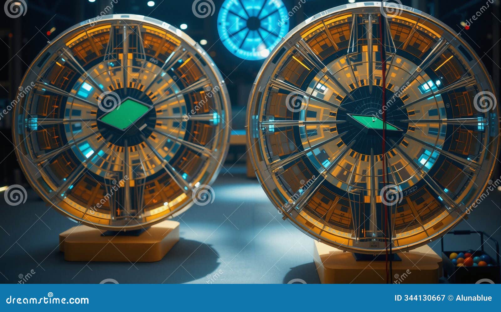 Glowing Sci-Fi Navigation Instruments Stock Image - Image of space ...