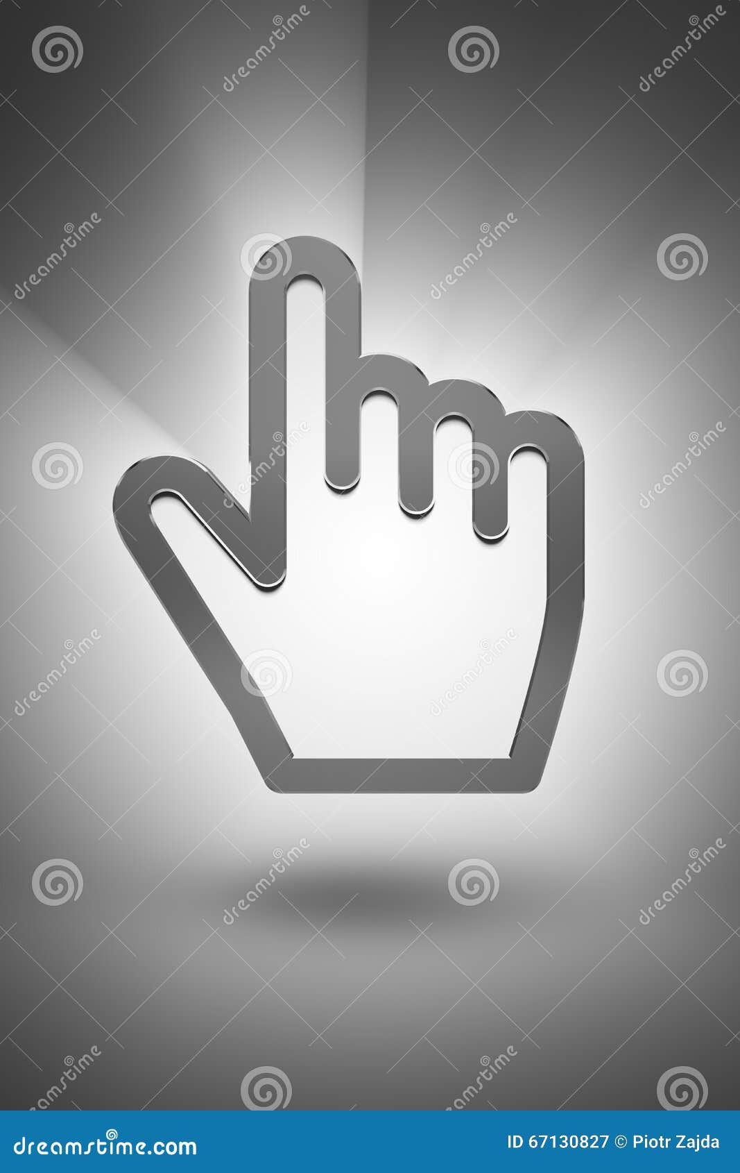 Glowing Shiny Cursor 3D stock illustration. Illustration of object ...