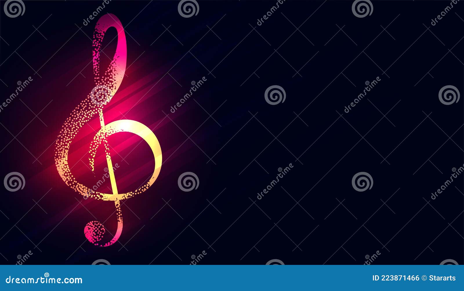 Shiny Musical Notes On Blue Background. Stock Photography ...