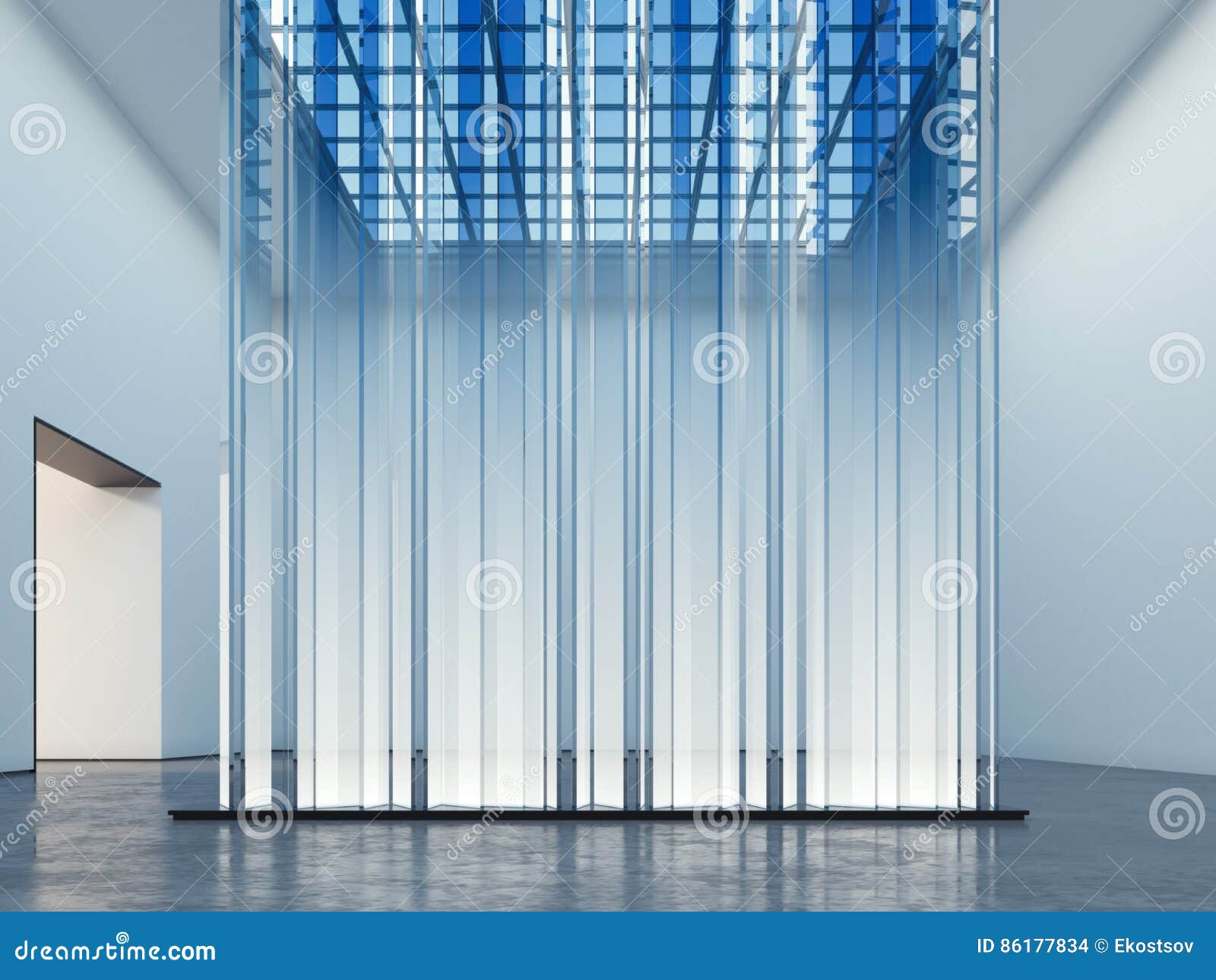 Glowing Showcase. Art Installation. 3d Rendering Stock Photo - Image of ...