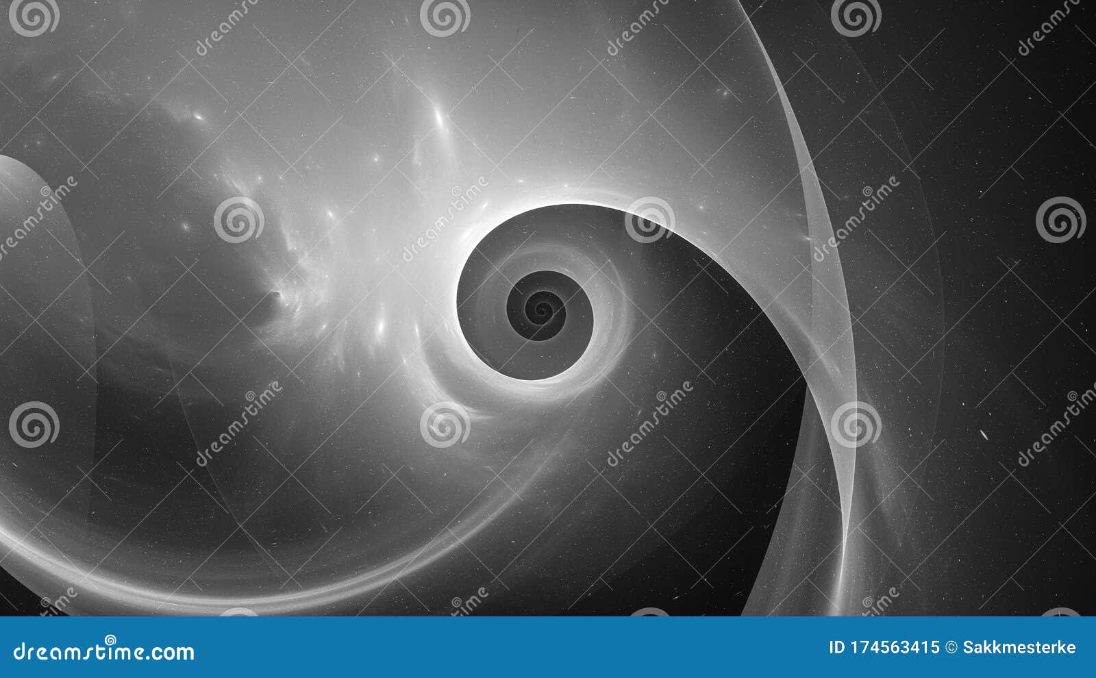 Glowing Singularity in Space Abstract Black and White Effect Stock ...