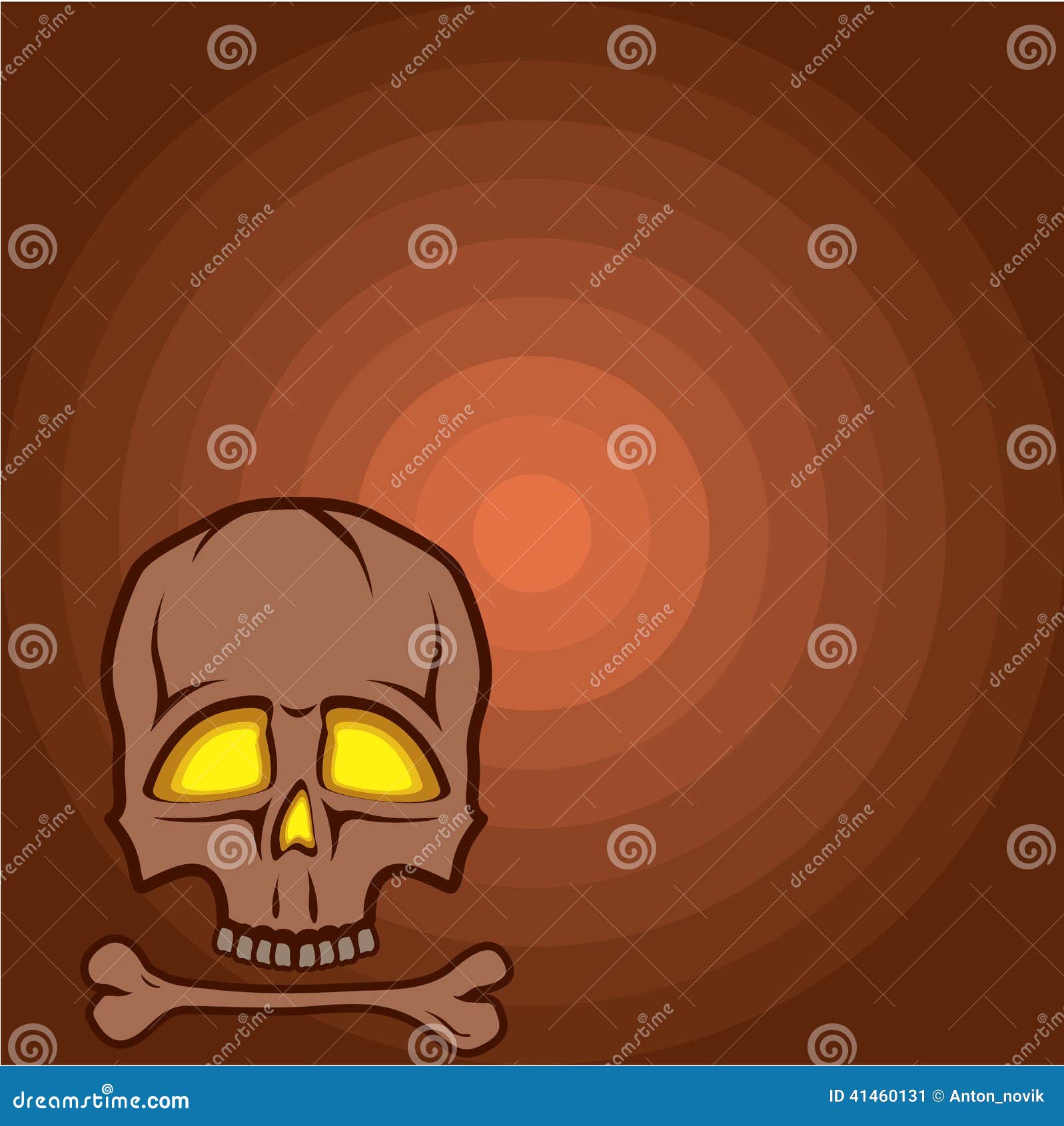 Glowing skull stock vector. Illustration of design, head - 41460131