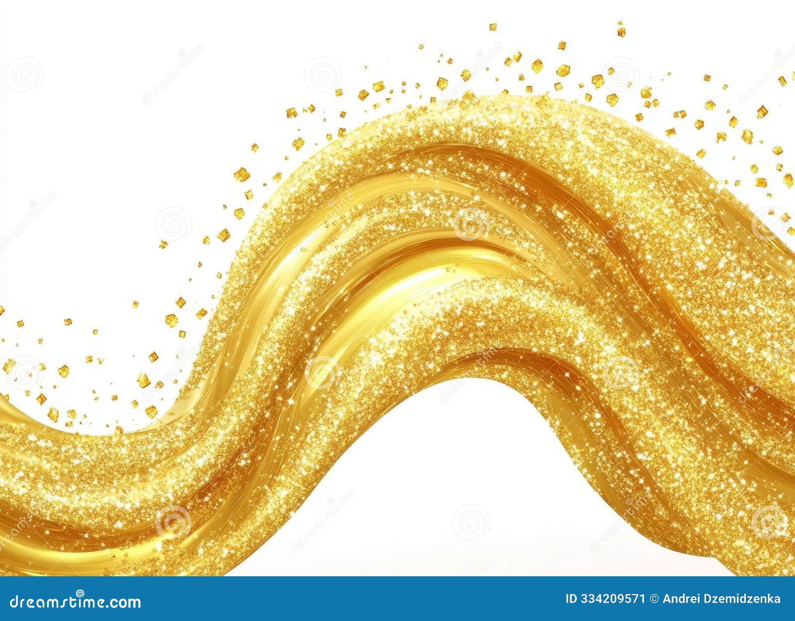 Glowing Smooth Wavy Line with Abstract Gold Wave Design Element Stock ...
