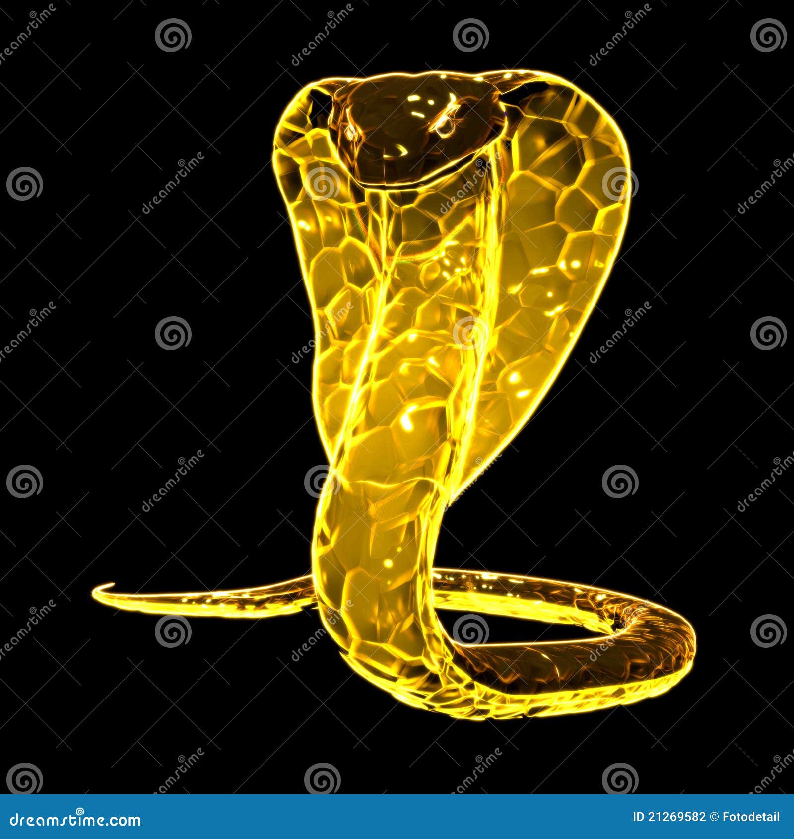 Glowing snake stock illustration. Illustration of render - 21269582