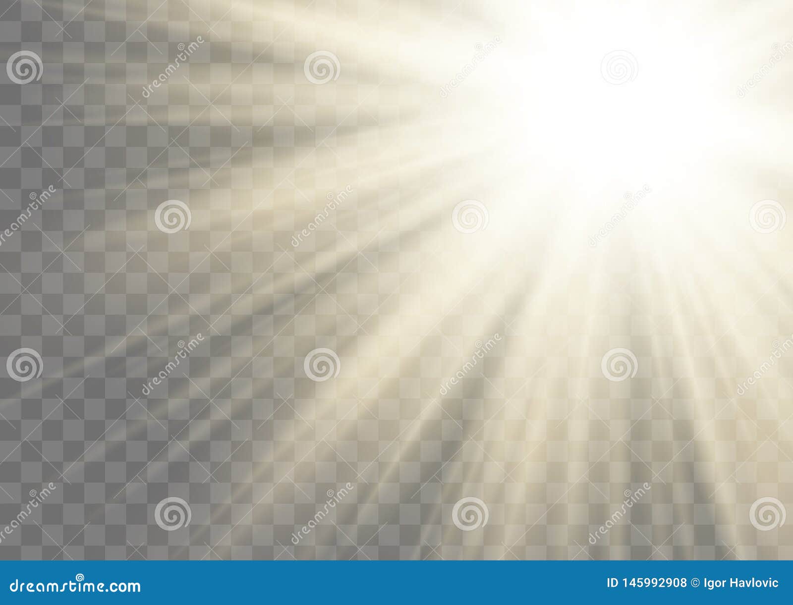 Sunlight Rays Background. Blue Color Burst Background. Vector Sky ...