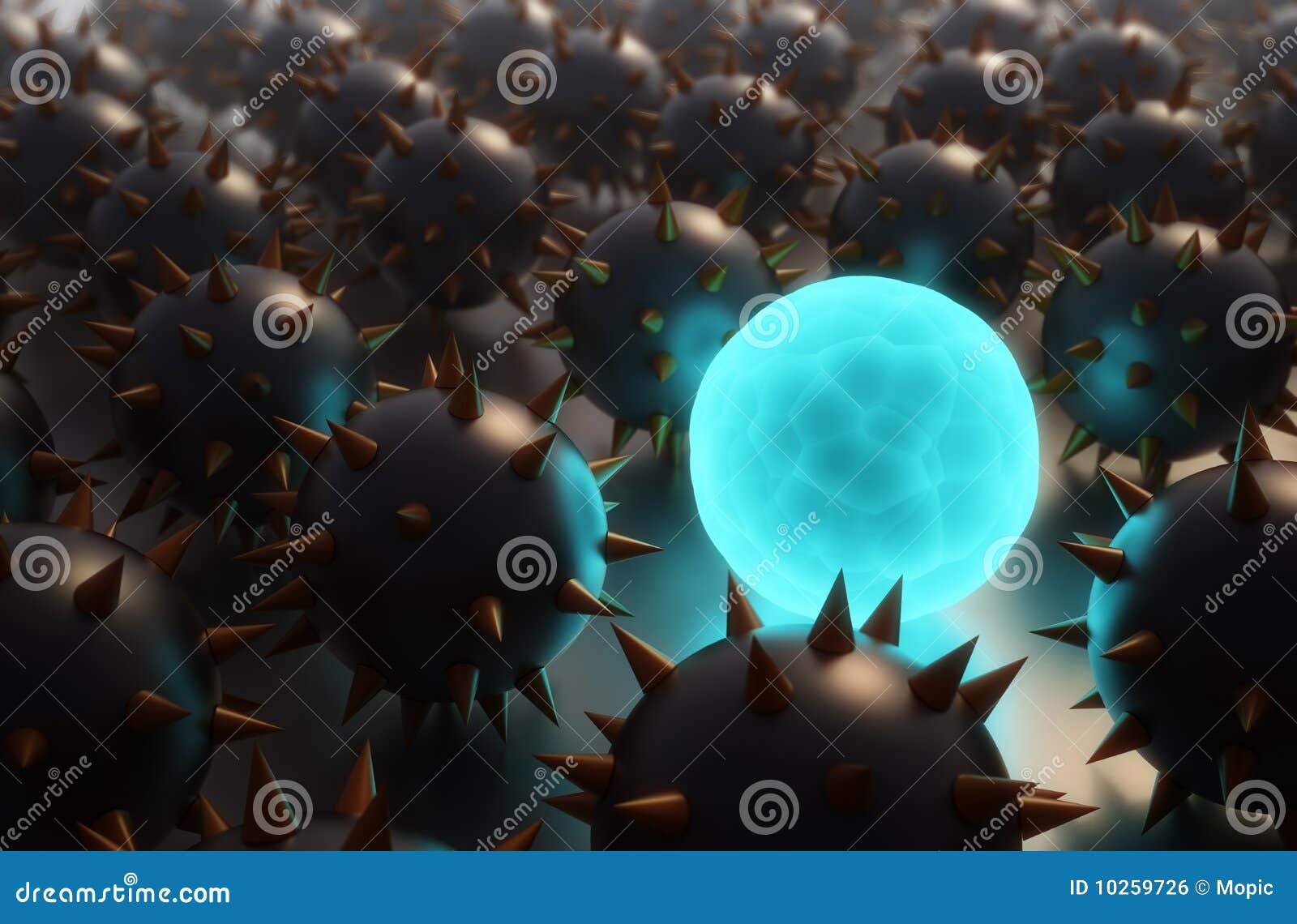 Glowing sphere in danger ! stock illustration. Illustration of hard ...