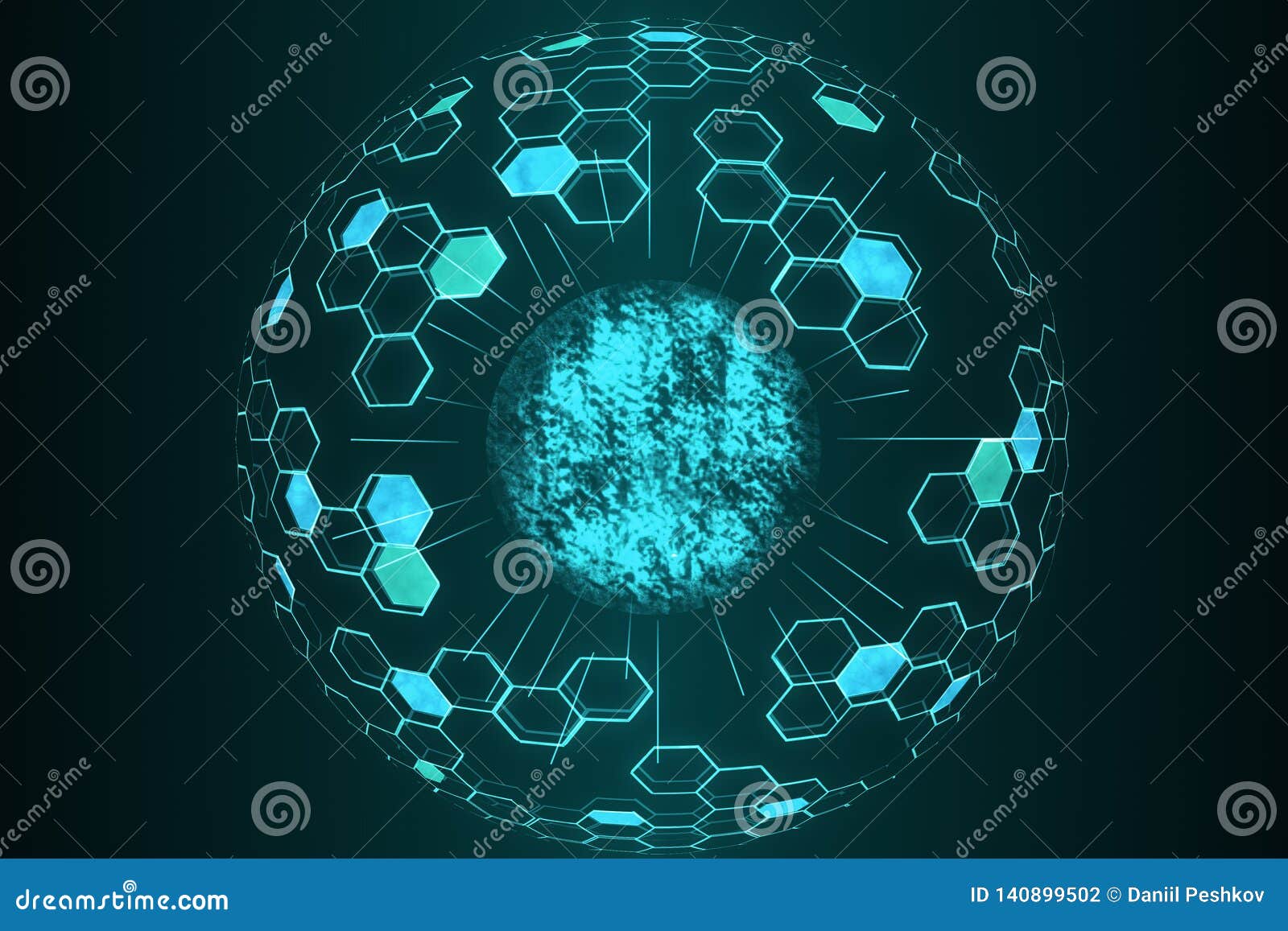 Glowing sphere hologram stock illustration. Illustration of flare ...