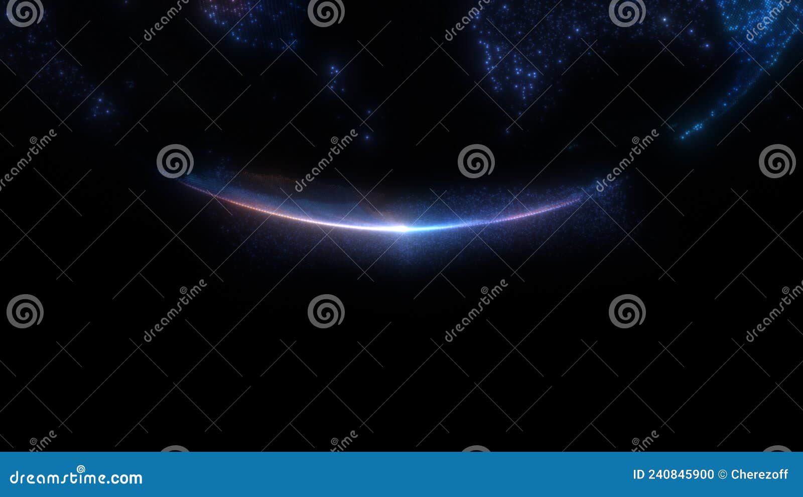 Glowing Sphere with a Map of the World from Particles Stock ...