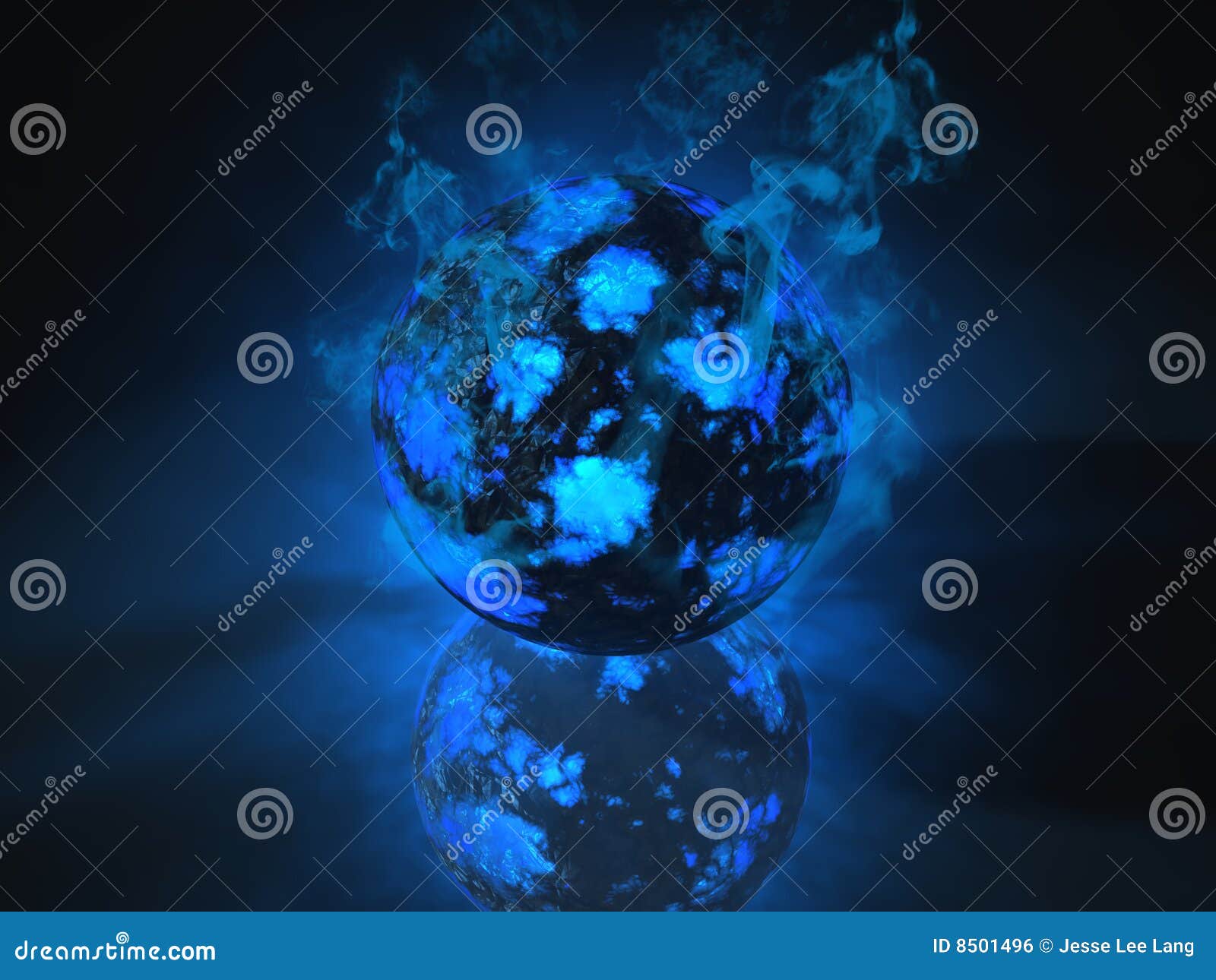 Glowing Sphere Object Filled with Energy Stock Illustration ...