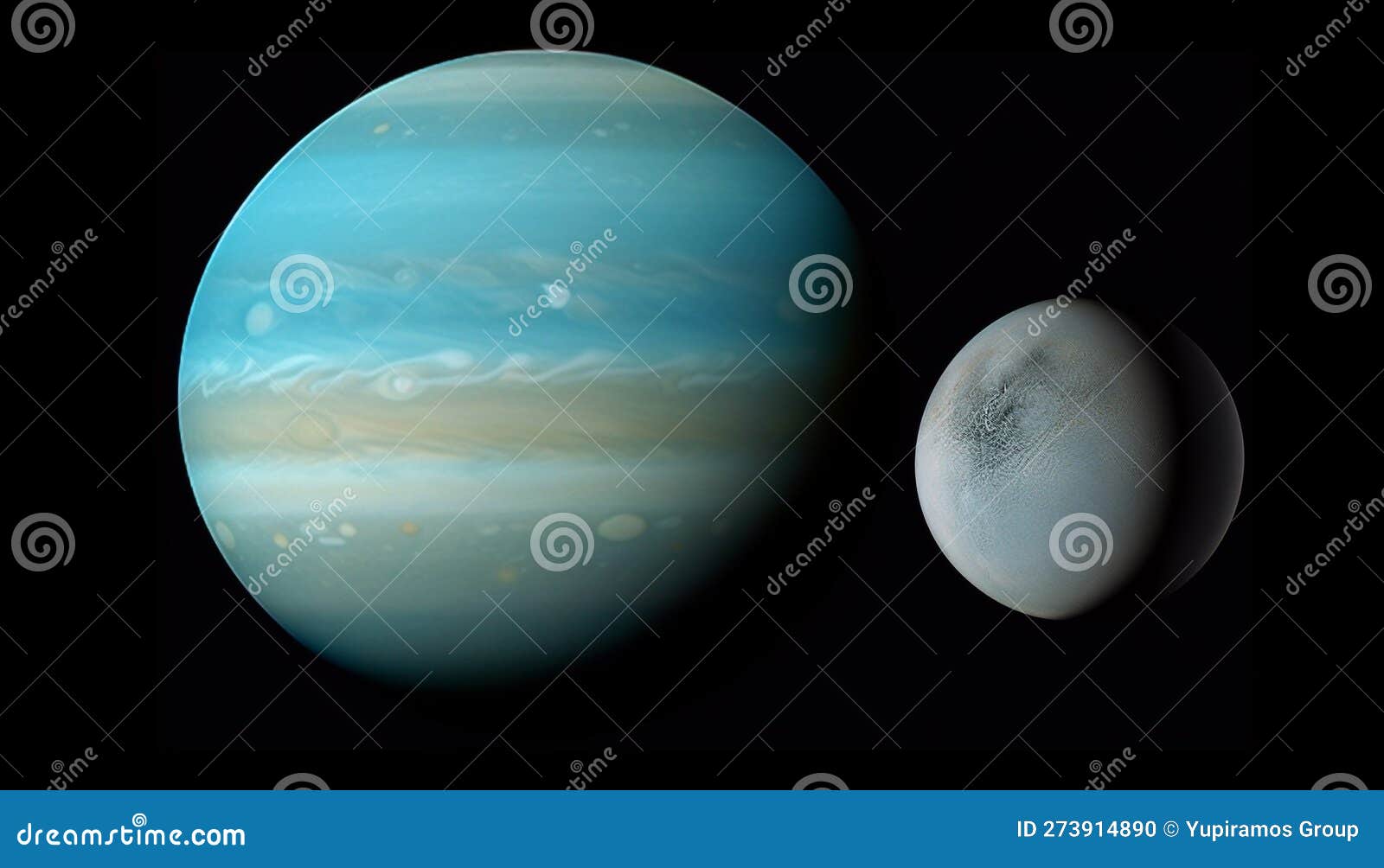 Glowing Sphere Orbiting Blue Night Sky Background Generated by AI Stock ...
