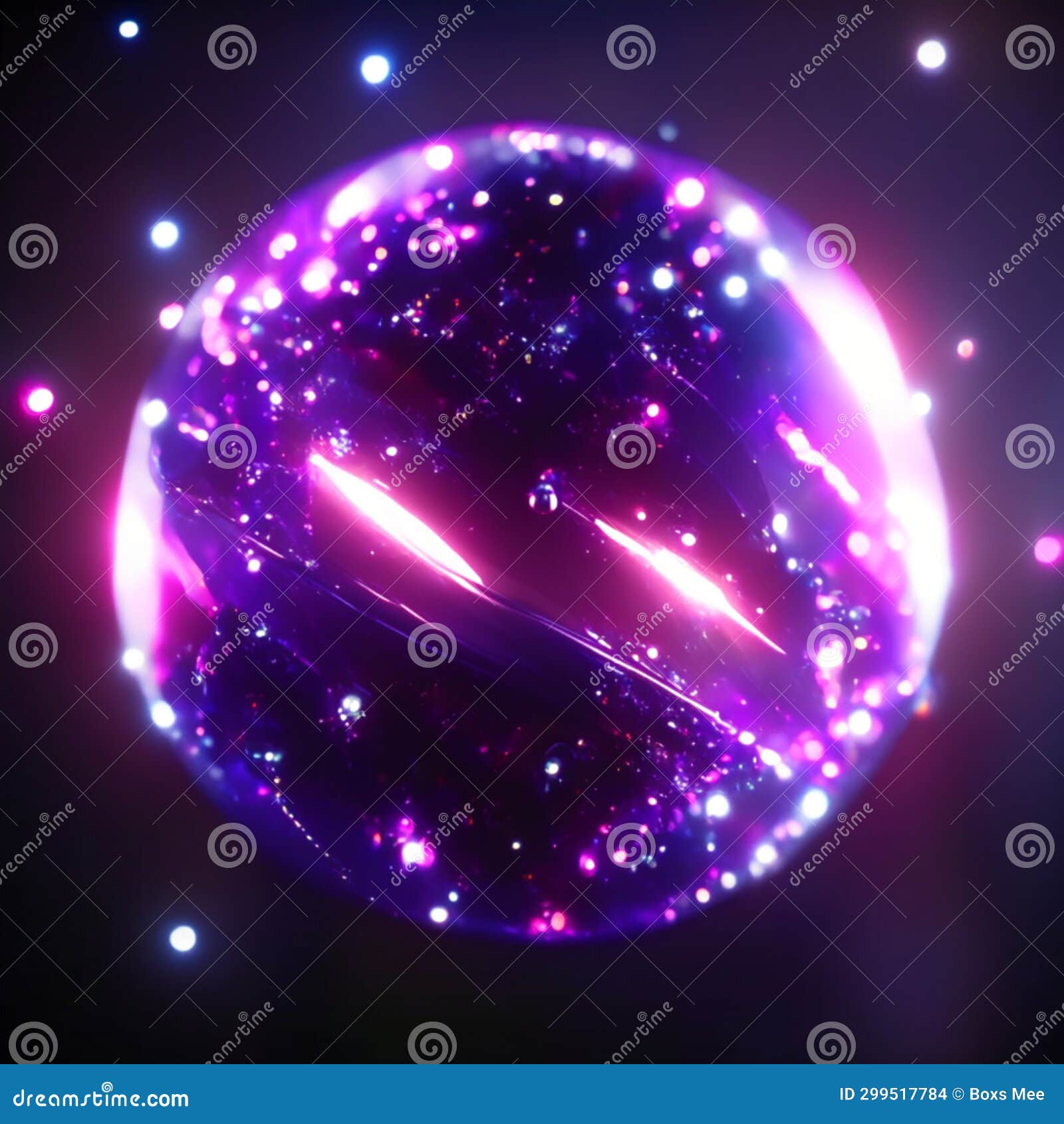 Glowing Sphere with Glowing Particles. Vector Illustration for Your ...