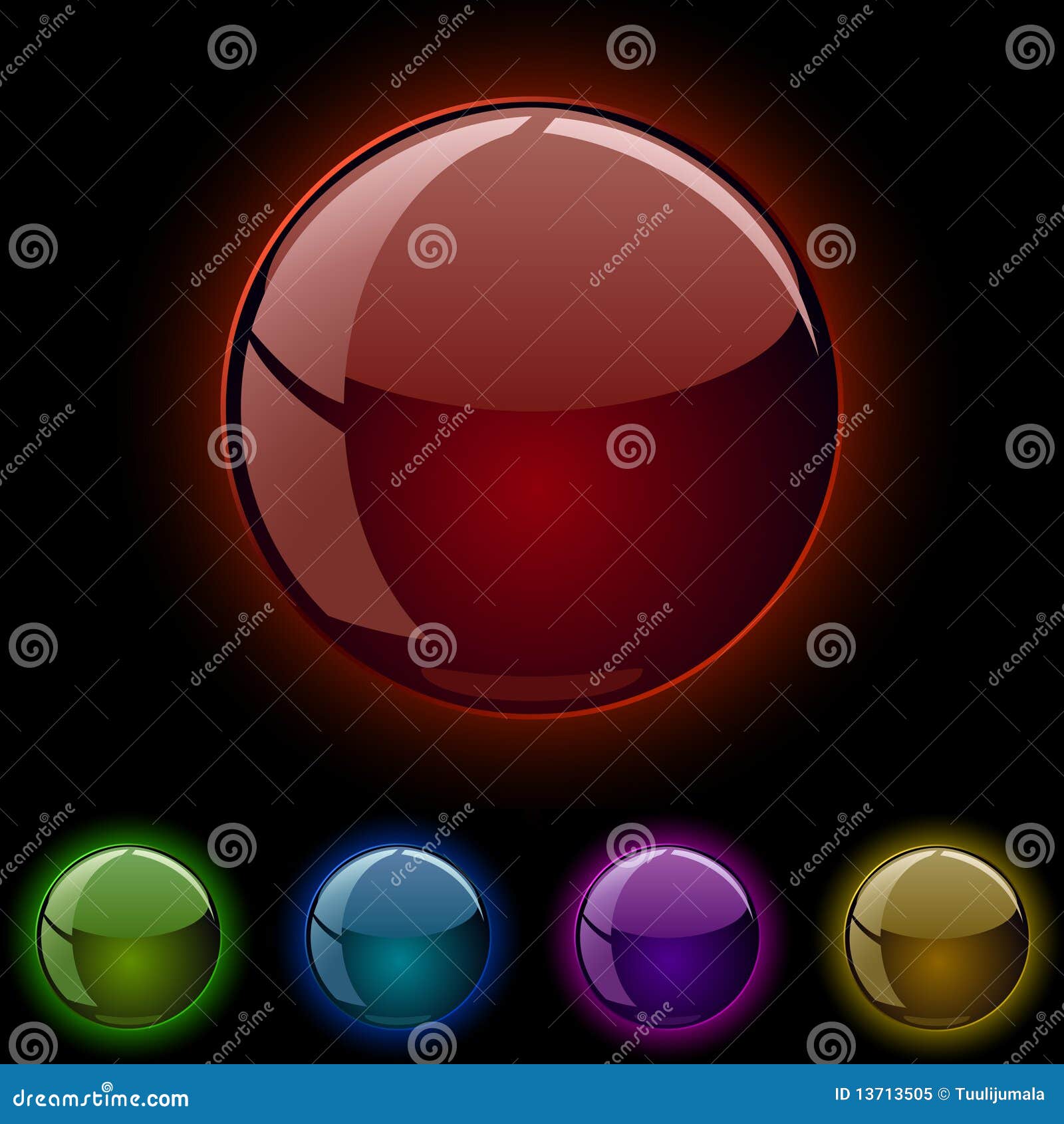 Glowing spheres stock vector. Illustration of button - 13713505
