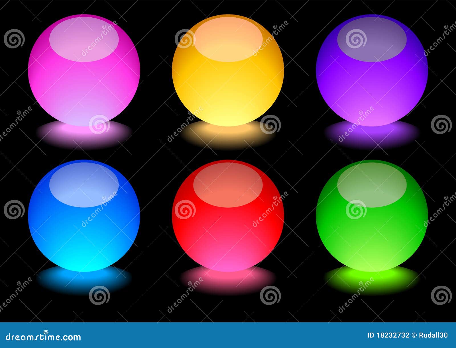 Glowing Spheres stock vector. Illustration of crystal - 18232732