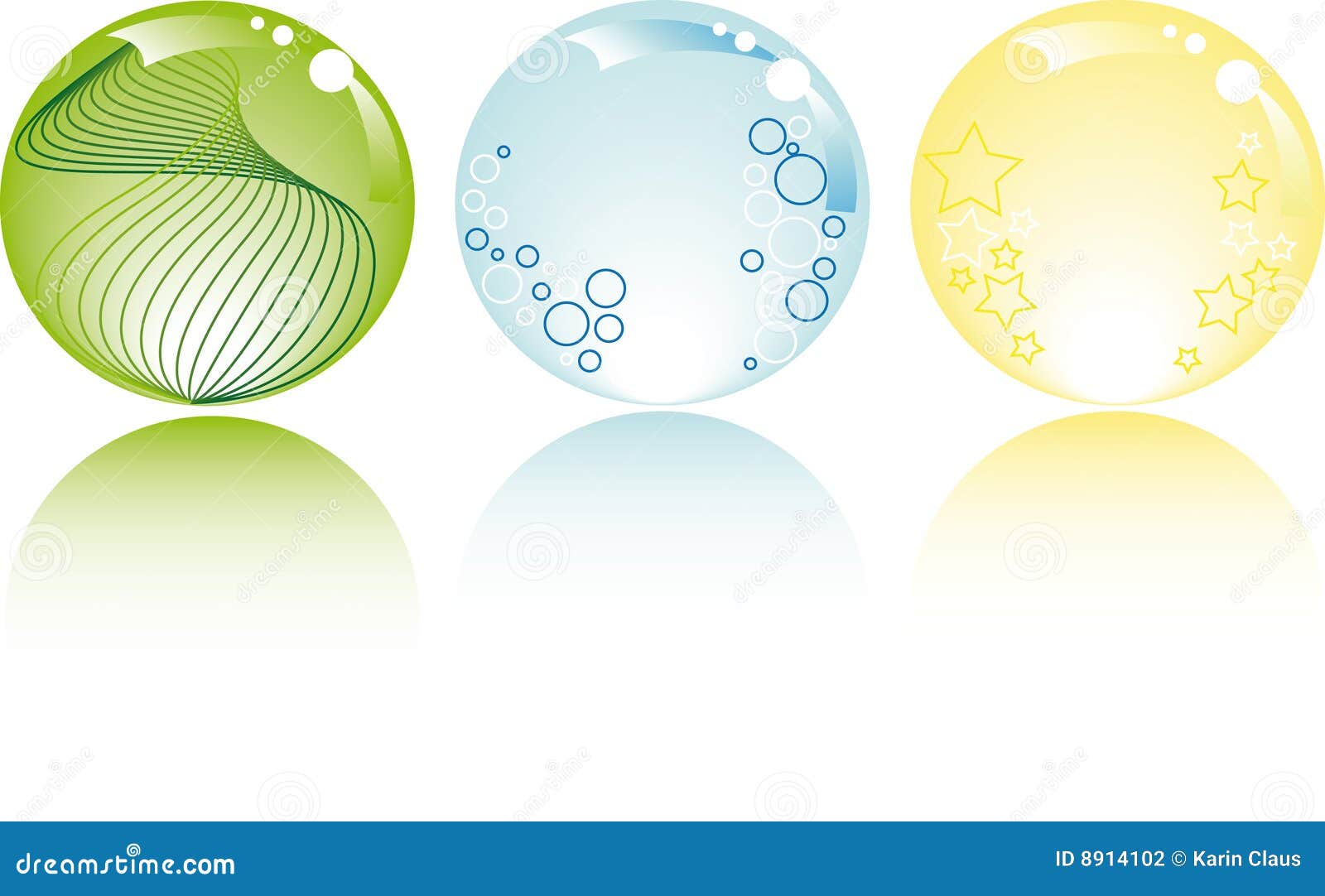 Glowing Spheres with White Background Stock Vector - Illustration of ...