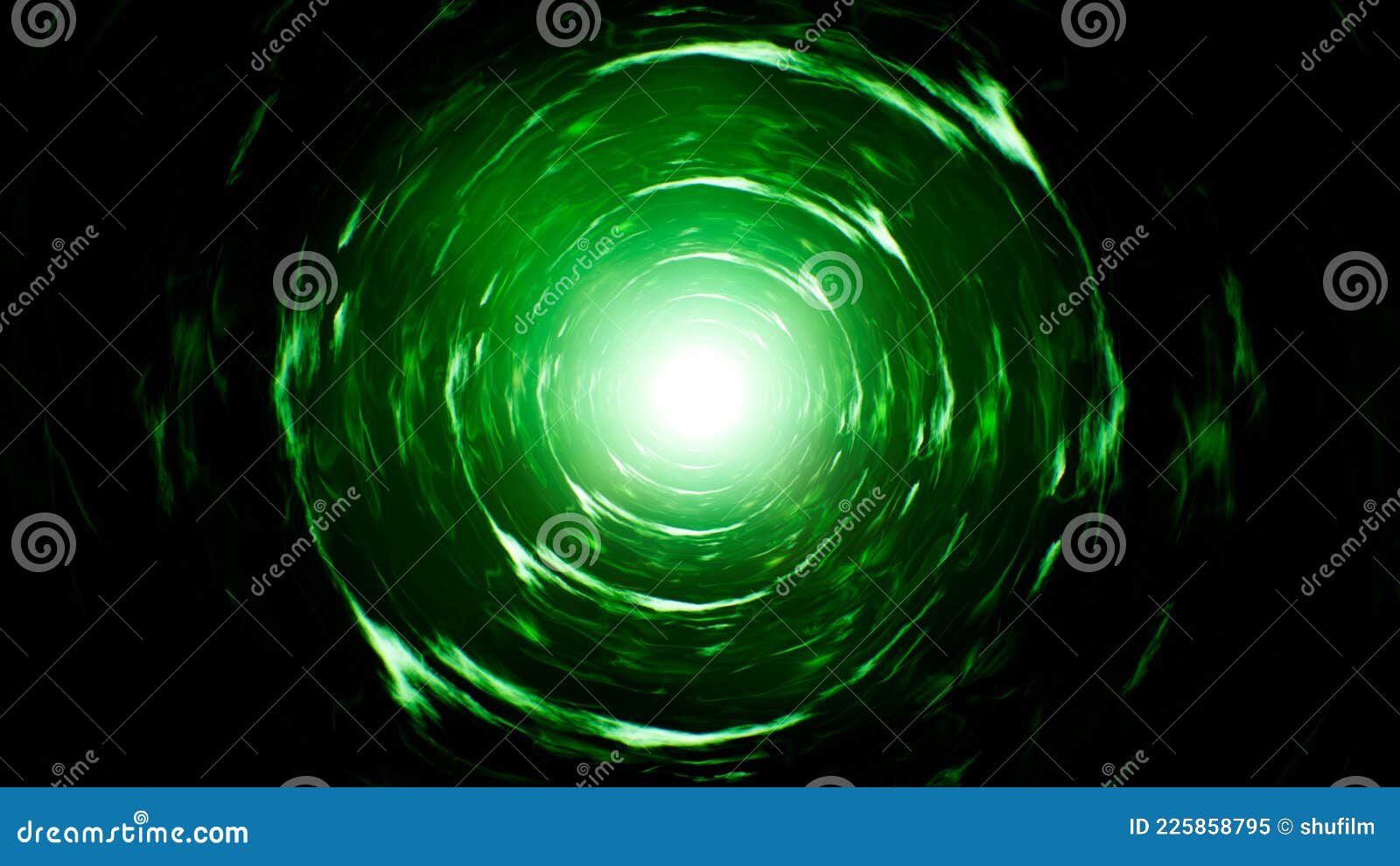Abstract Glowing Spin Green Energy Effect Background Stock Illustration ...