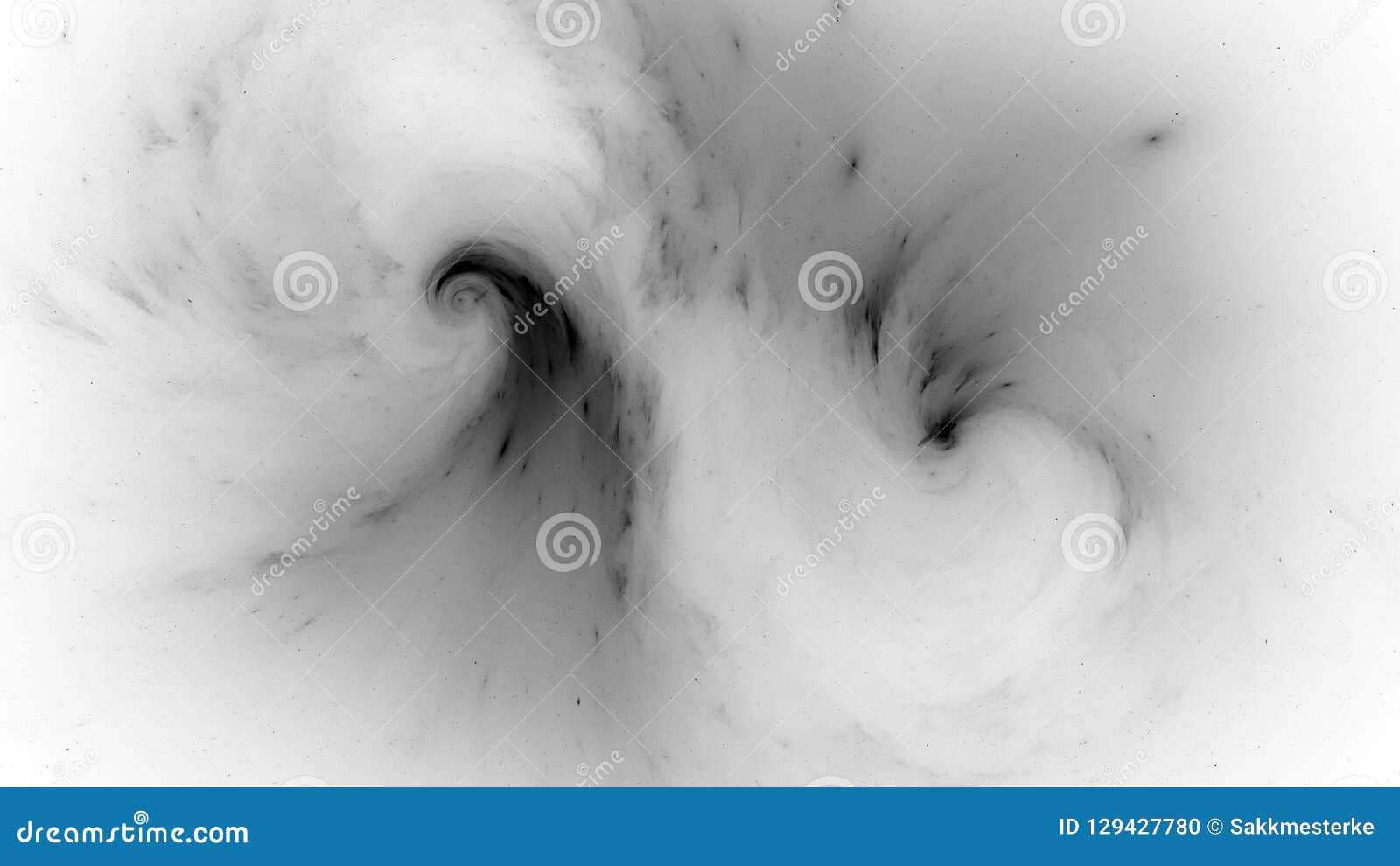 Glowing Spiral Nebula in Space Black and White Inverted Stock ...