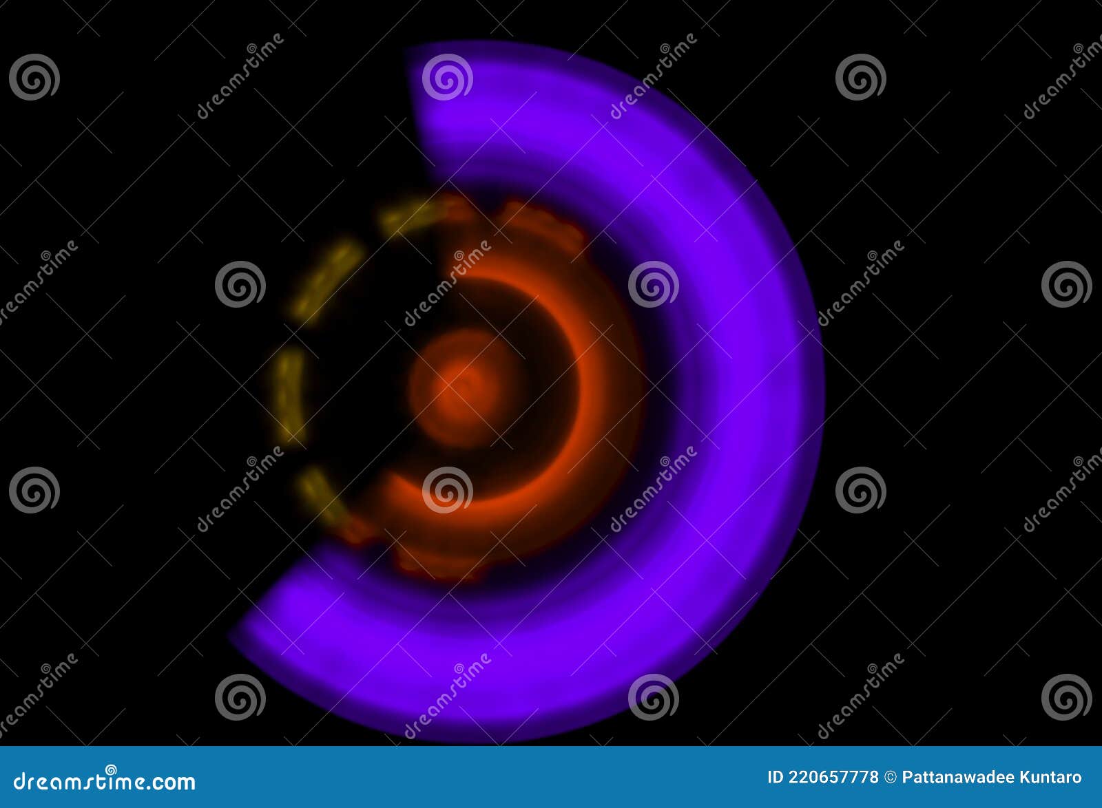 Glowing Spiral with Swirling Light, Shine Round Frame with Light ...