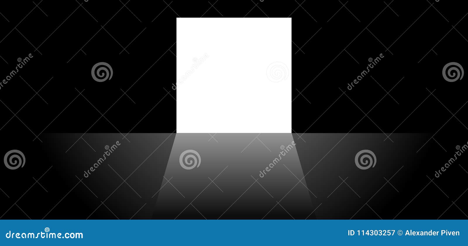 Glowing Square in a Dark Room. Stock Vector - Illustration of project ...