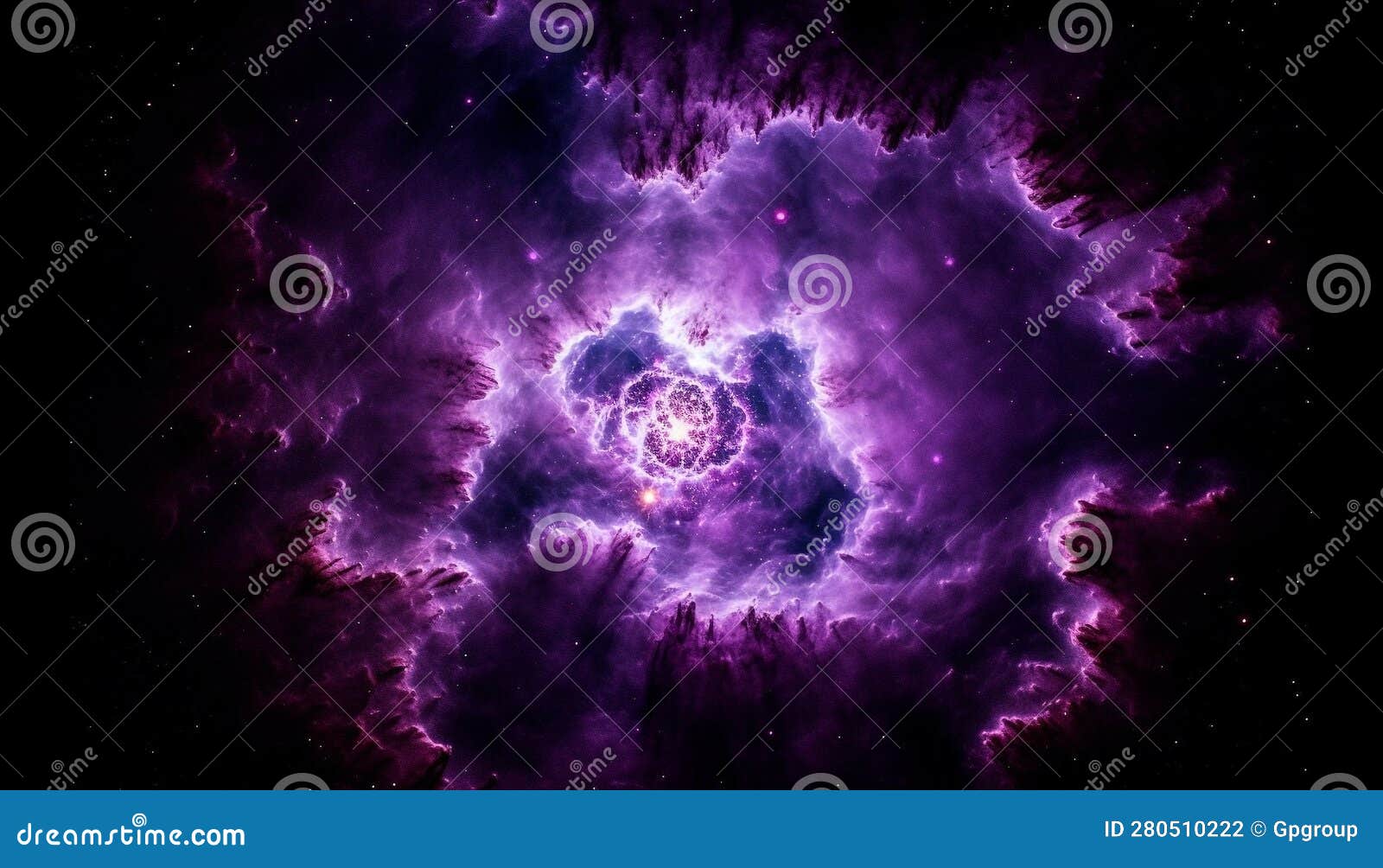 Glowing Star Field, Exploding Nebula, Futuristic Pattern Generated by ...