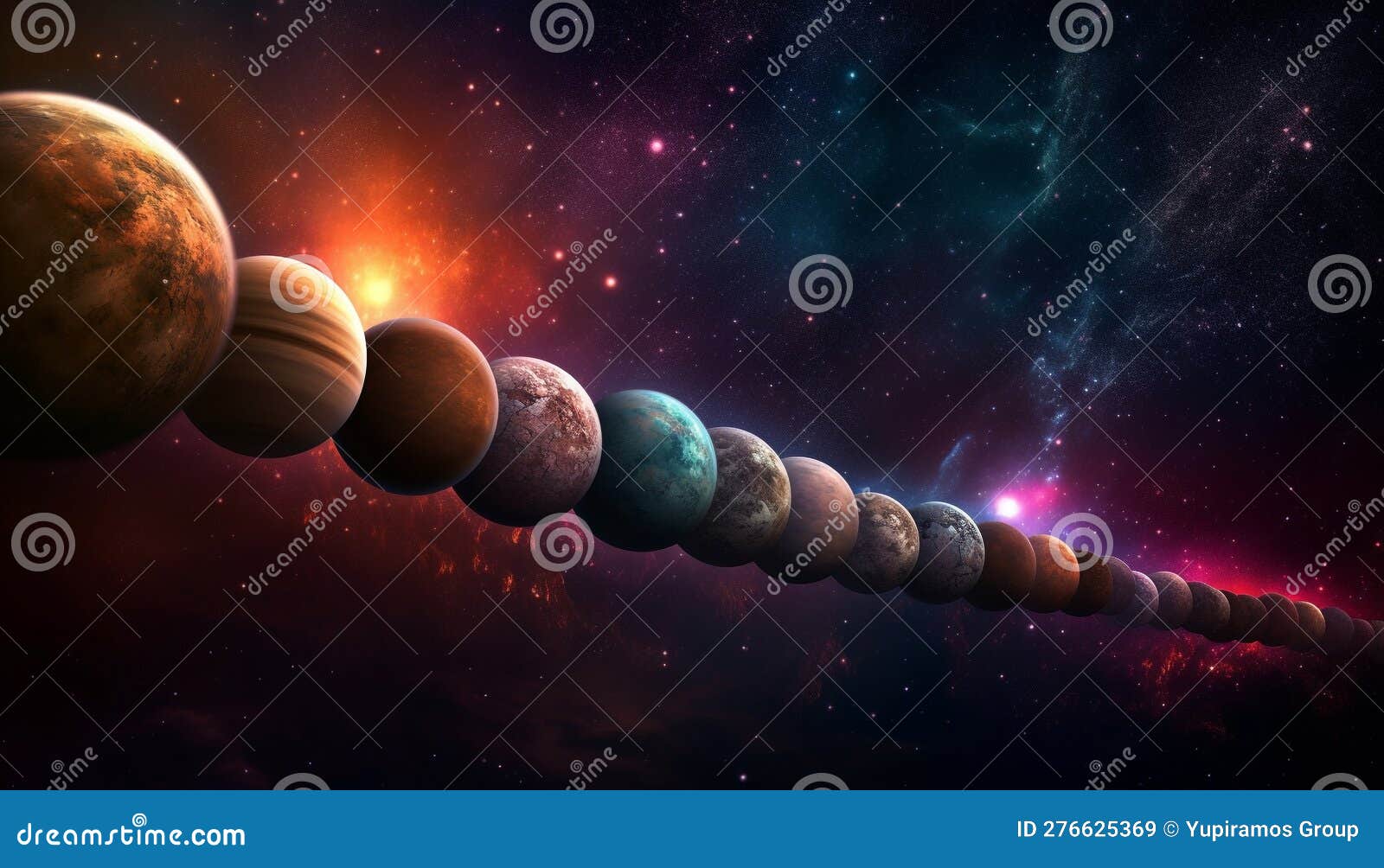 Glowing Star Field Orbits Dark Galaxy Sphere Generated by AI Stock ...