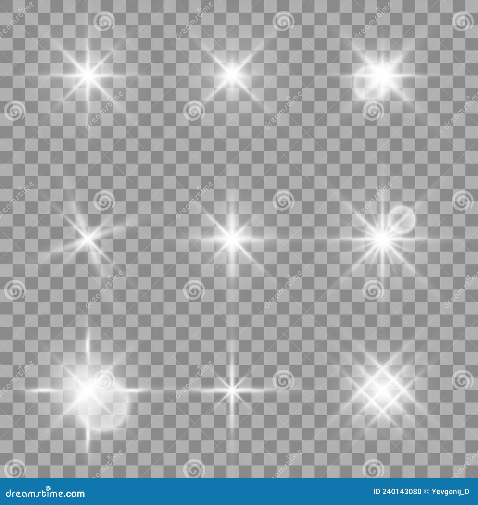 Glowing Star Light Effect Collection. Light Effect of Sparkling Stars ...