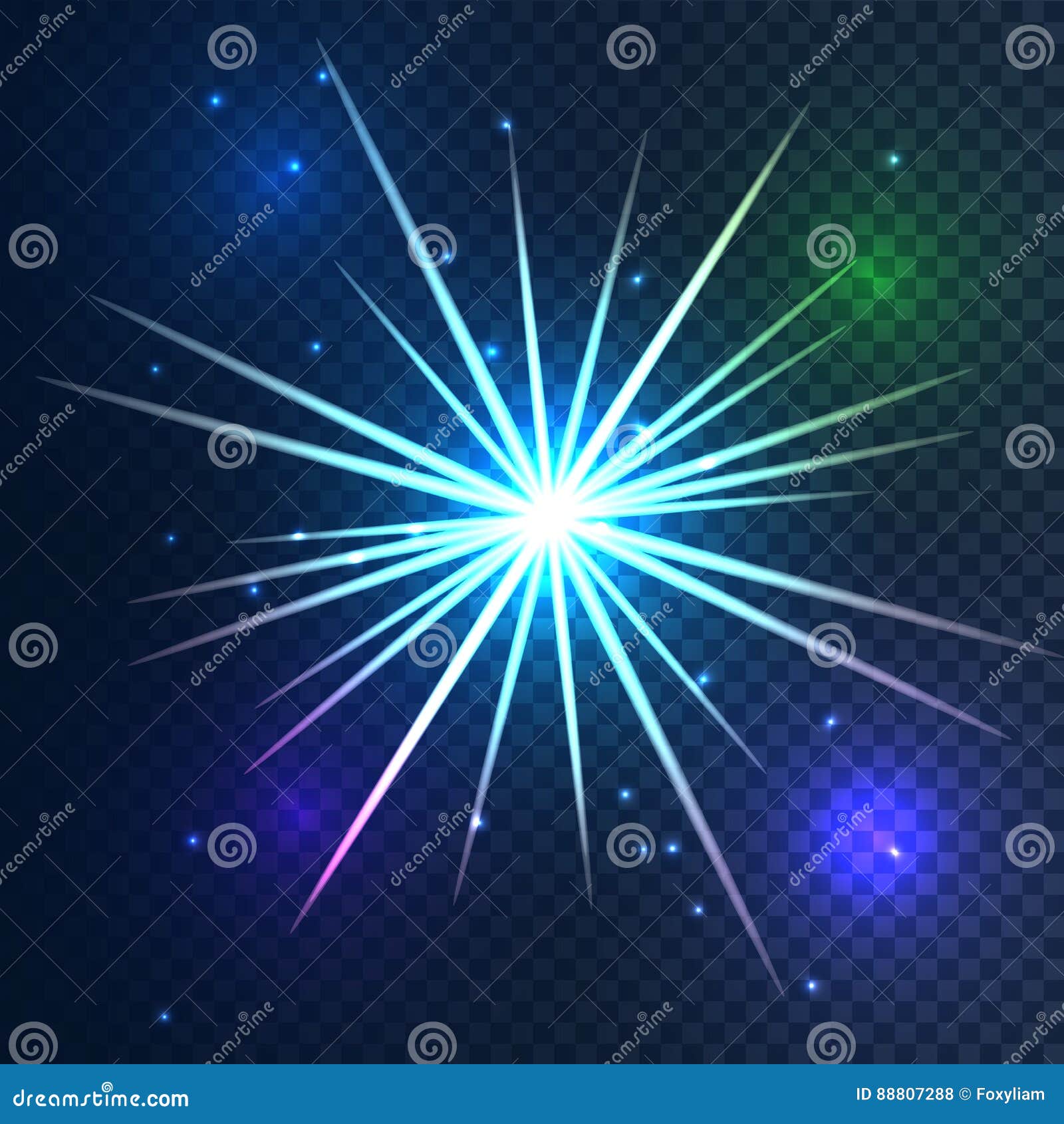 Glowing Star Light on Transparent Background Stock Vector ...