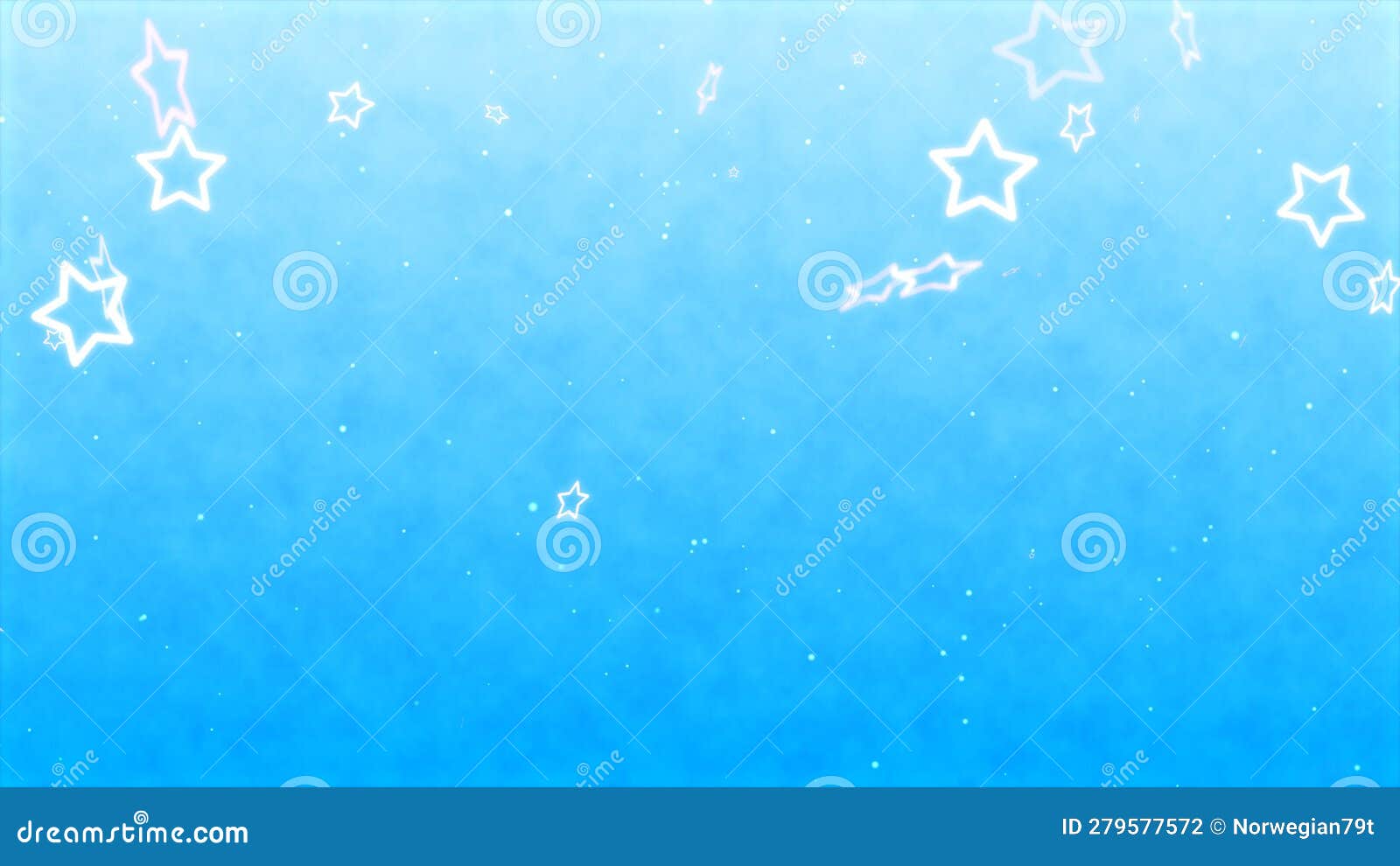 Glowing Star Particles, Glowing Stars and Light Blue Gradient ...