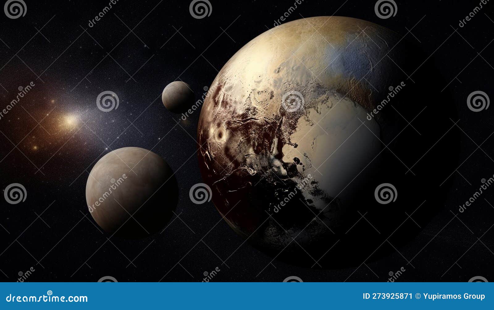 Glowing Star Shaped Sphere Orbits Planet Earth Generated by AI Stock ...