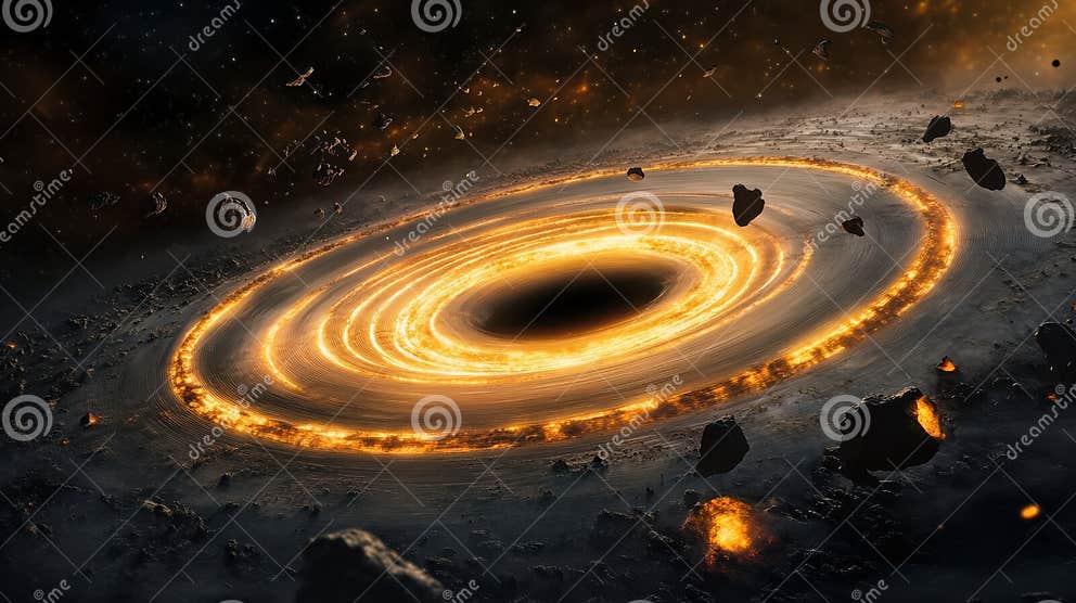 Glowing Stellar Accretion Disk with Radiant Galactic Elements and ...