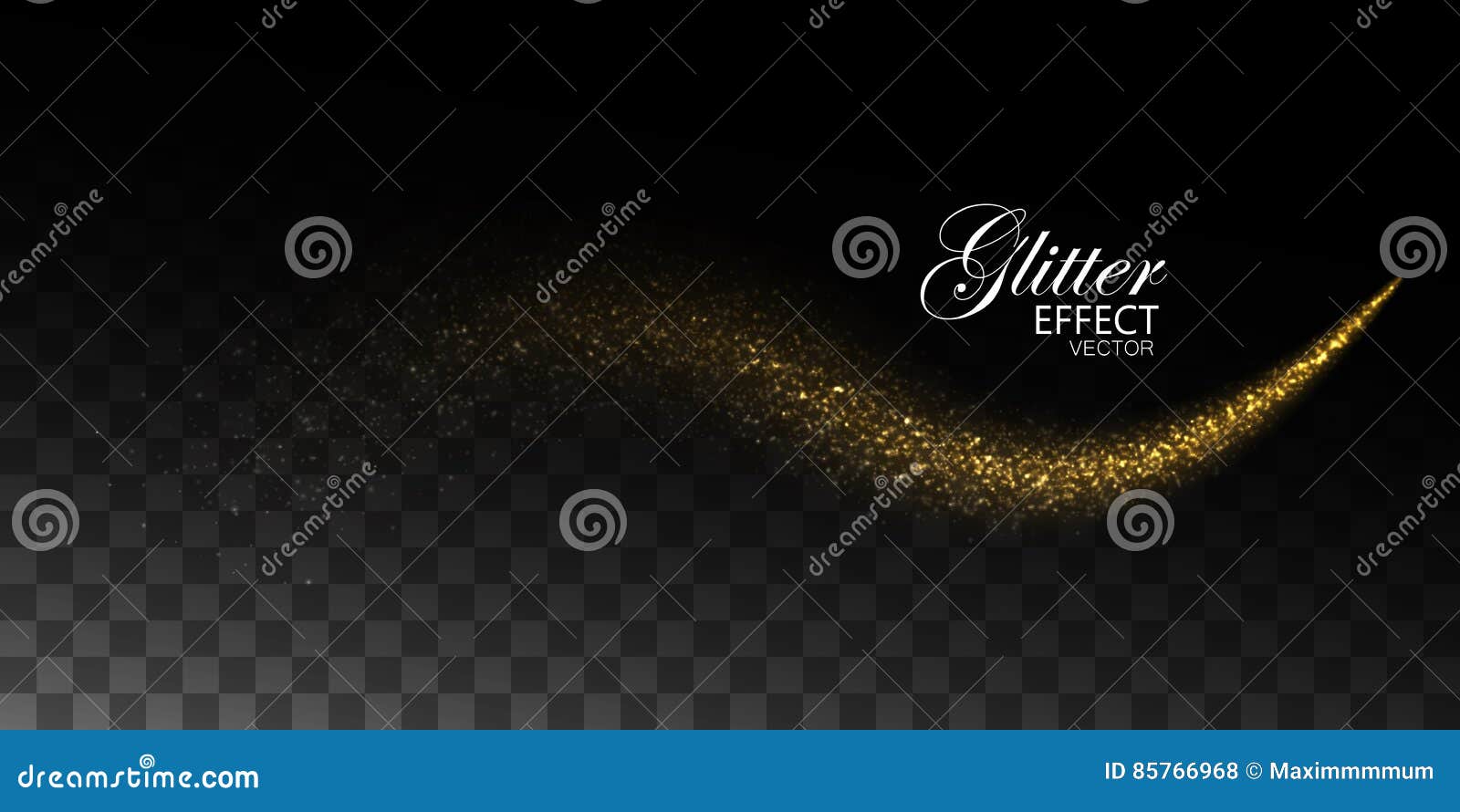 Glowing Stream Of Sparkles And Light Rays Cartoon Vector ...