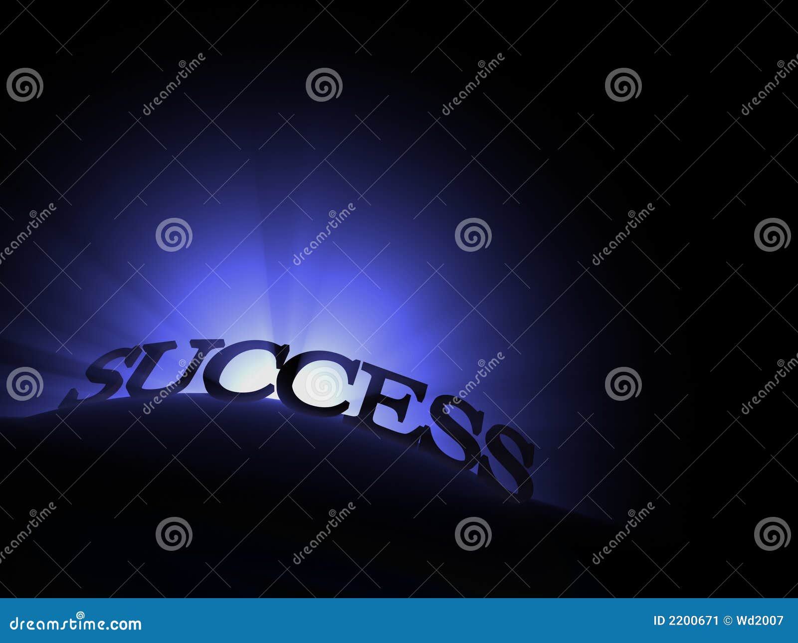 Glowing Success Text stock illustration. Illustration of black - 2200671