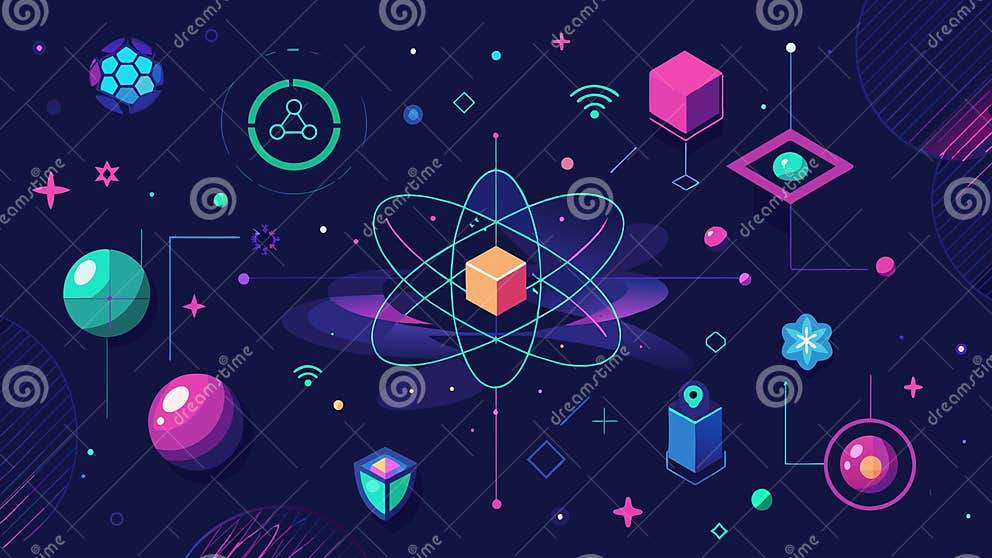 Glowing Symbols Float in a Dark Space Representing the Intricate ...