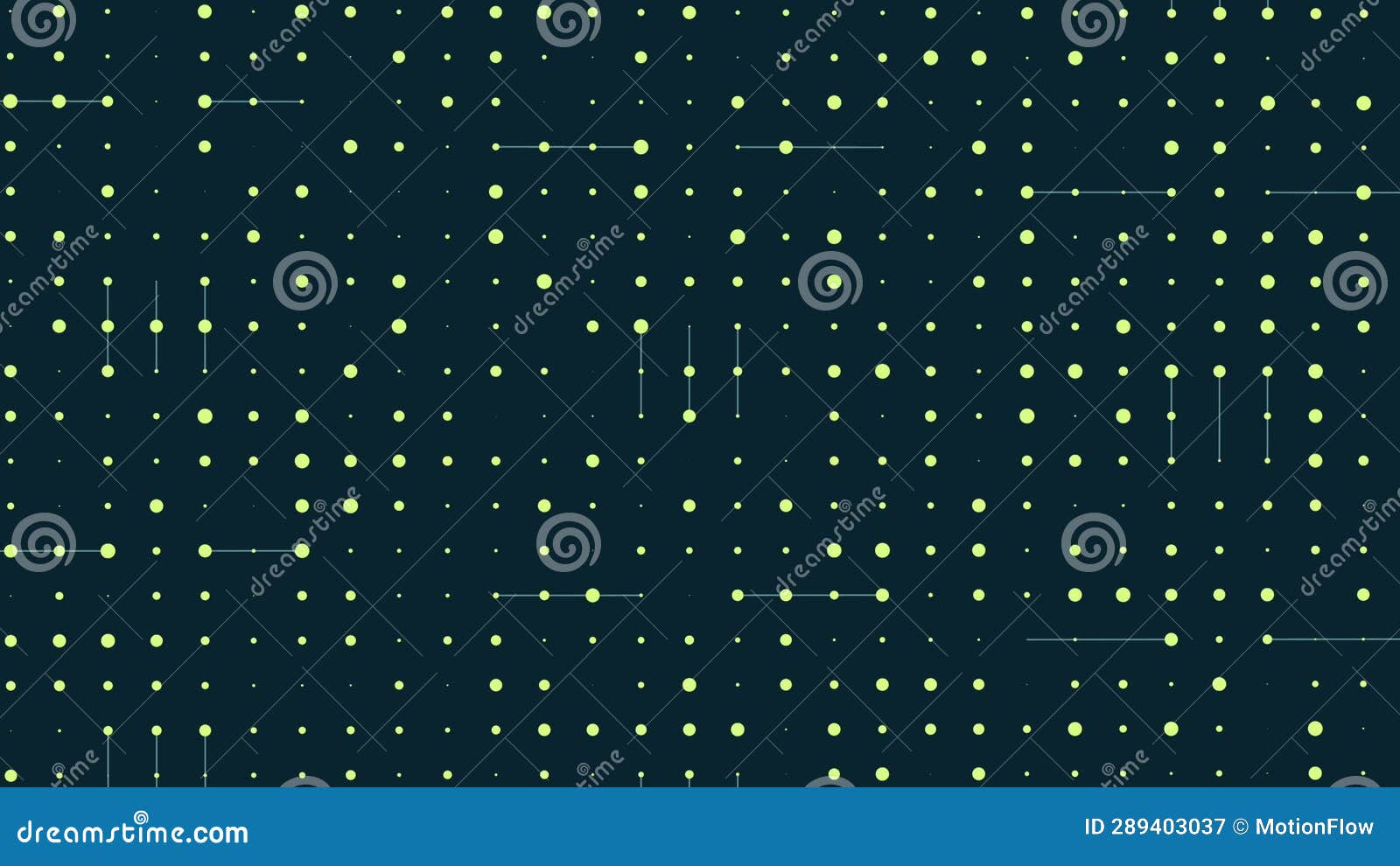 Glowing Symmetrical Dot Grid Pattern on Dark Background Stock Video ...